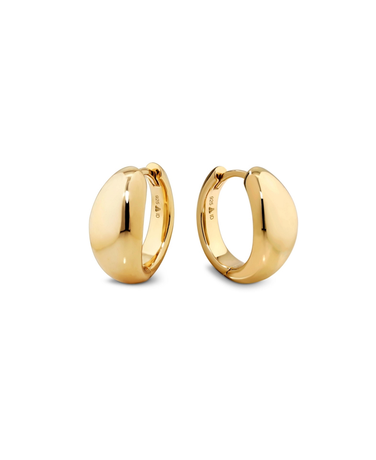 Click here for Devata Dome Hoop Earrings in Gold Plated Sterling... prices