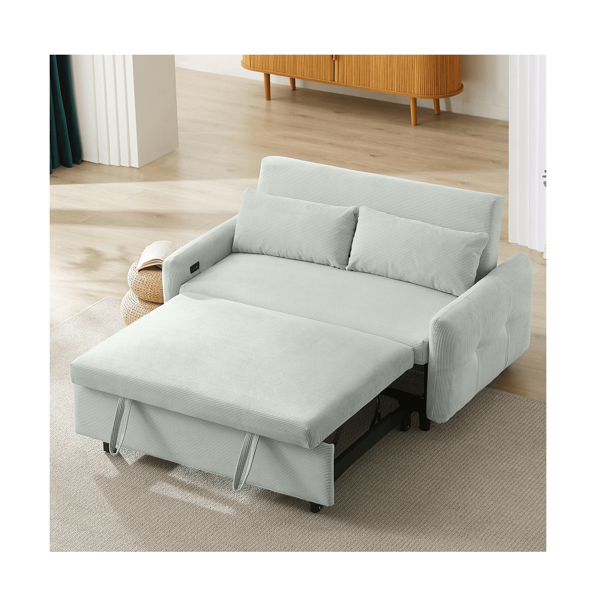 Click here for Maison Boucle 57.48 Pull Out Sleeper Loveseat  Con... prices