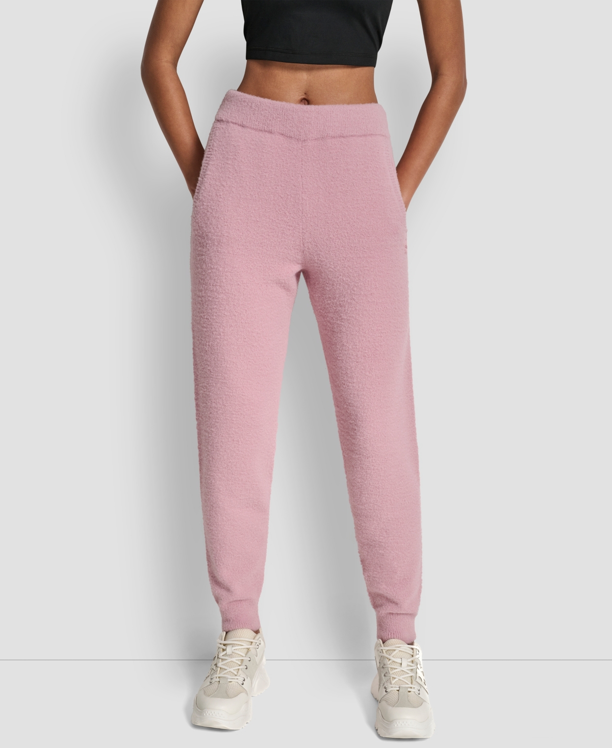 Click here for Dkny Womens Feather Yarn Tonal Jogger - Dusty Mauv... prices