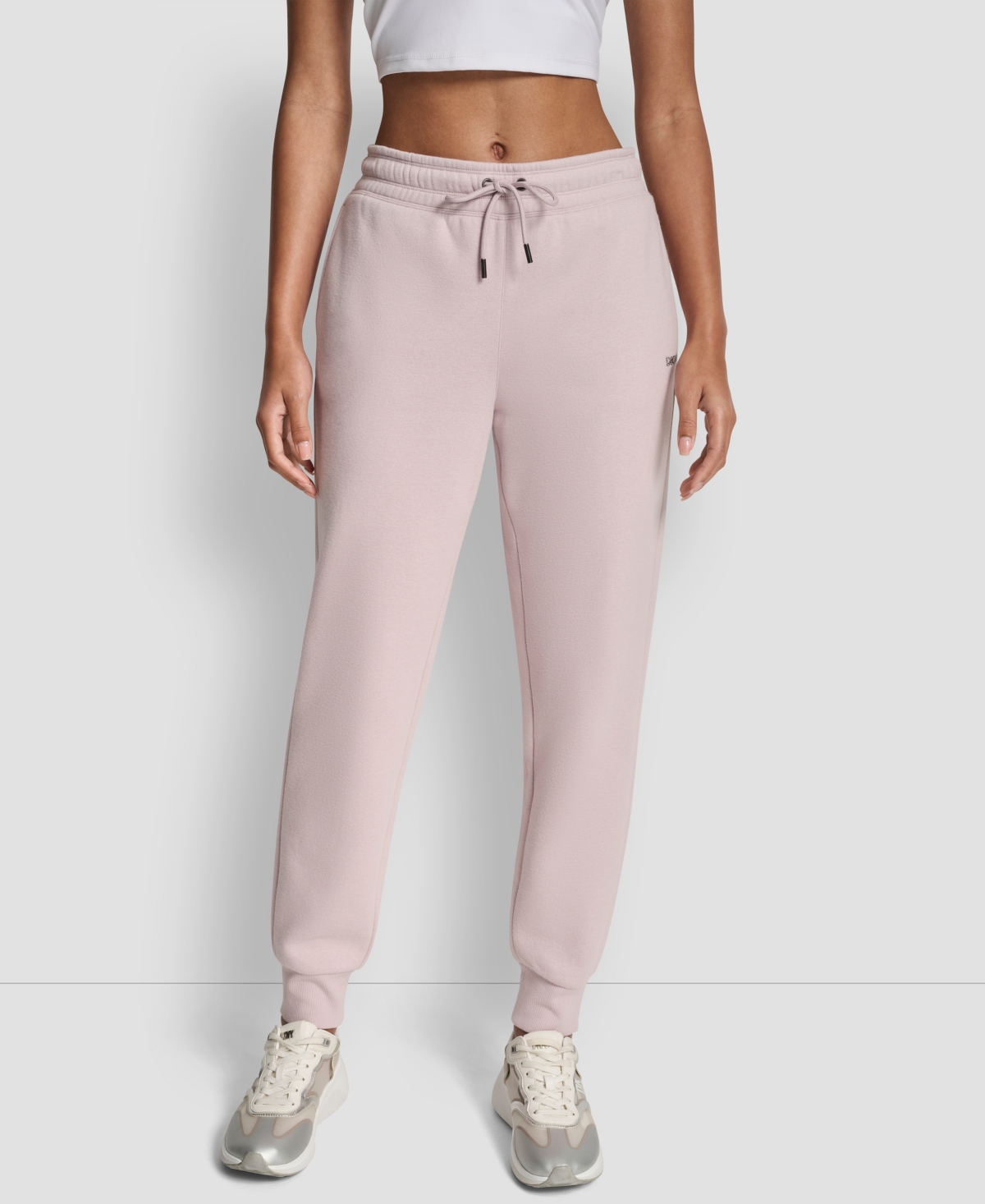 Click here for Dkny Womens Rhinestone Logo Cuffed Jogger - Allure prices