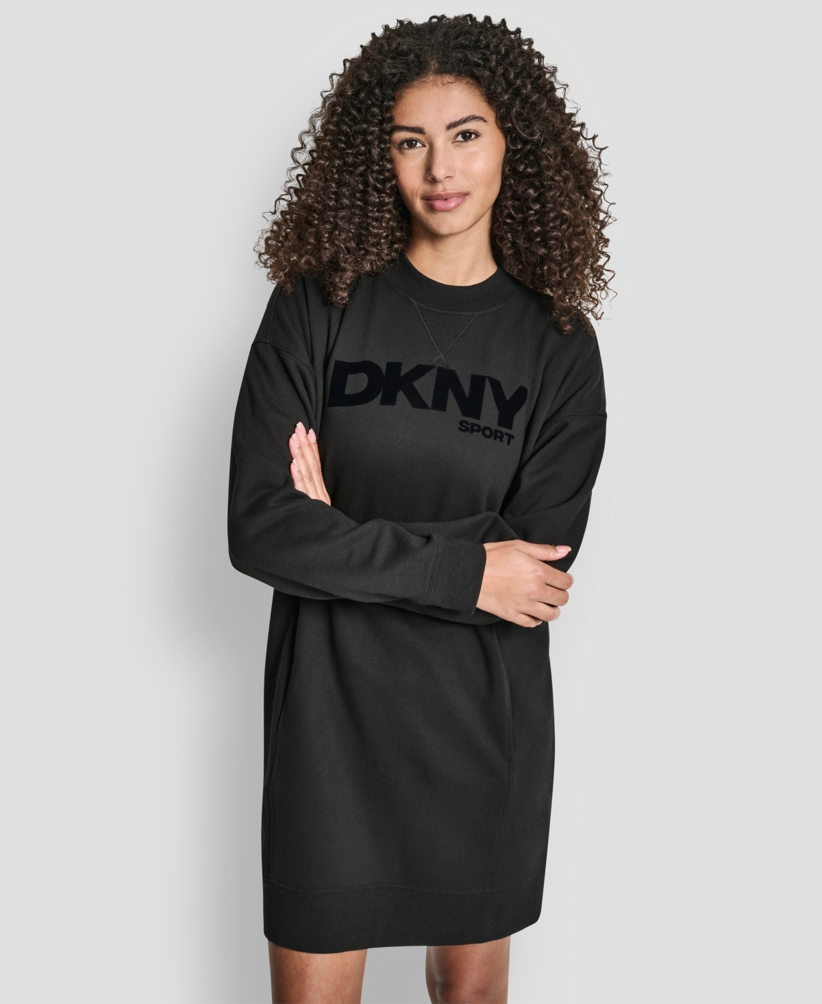 Click here for Dkny Womens V-Inset Pull-On Sneaker Dress - Black prices