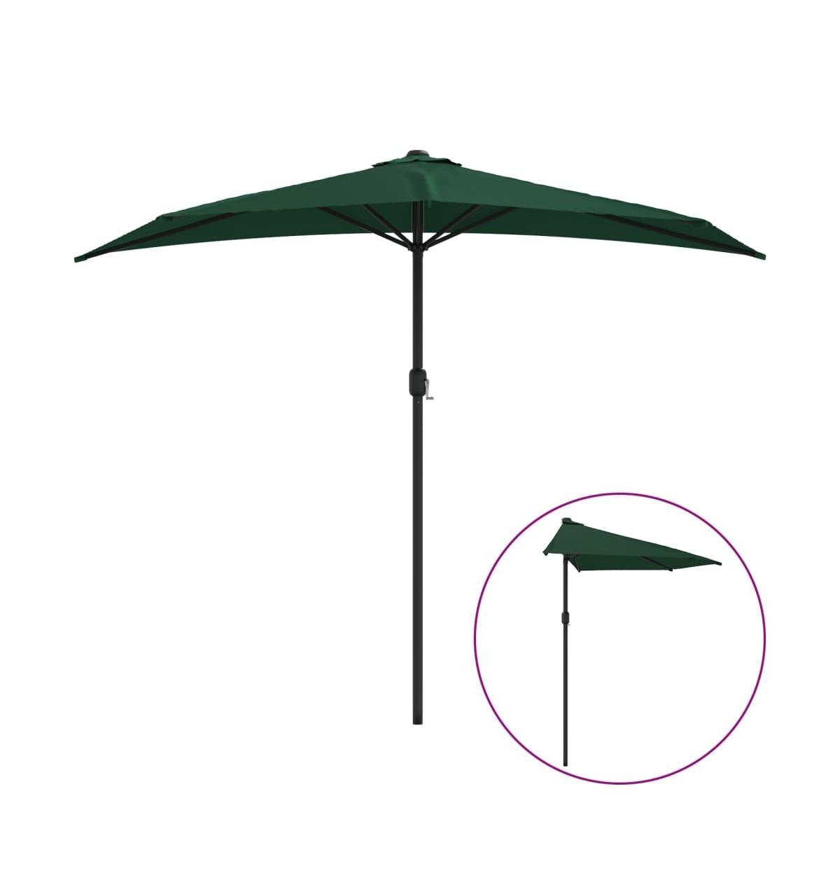 Click here for vidaXL Garden Parasol Green Polyester  Aluminum  S... prices