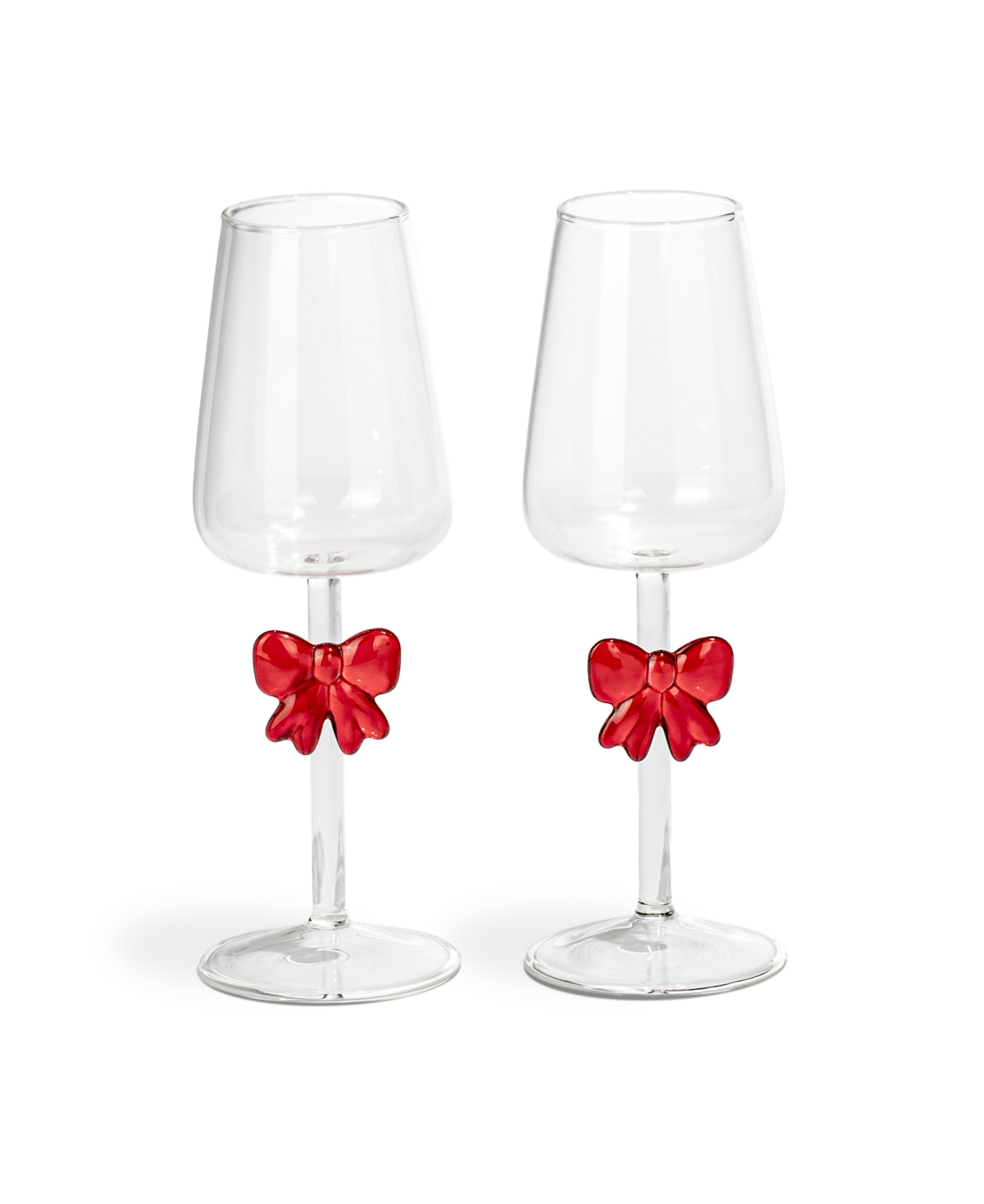Click here for Thirstystone Bow Wine Glasses  Set of 2 - Clear  R... prices
