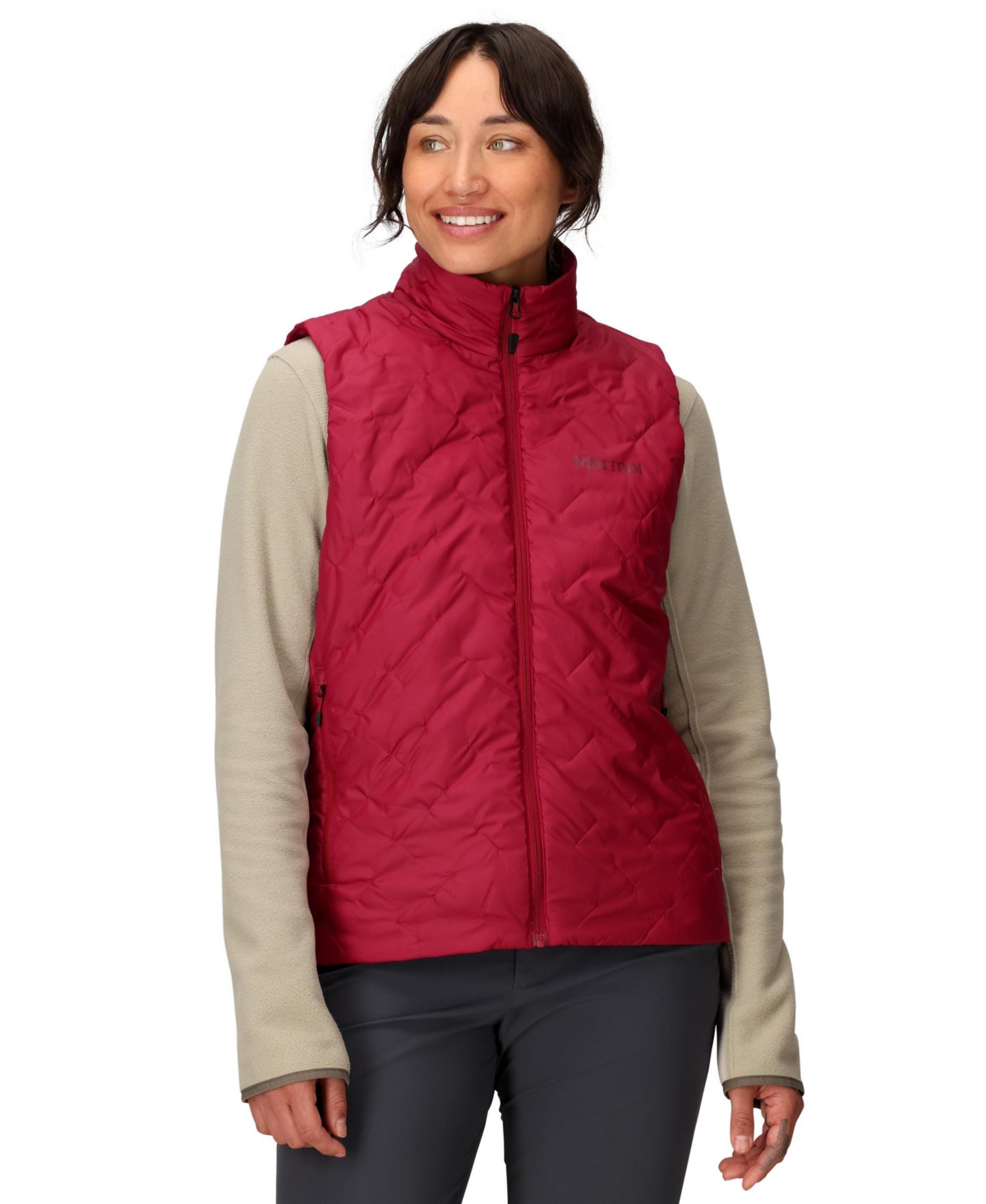 Click here for Marmot Womens MonoQuilt Sleeveless Vest - Red Mulb... prices