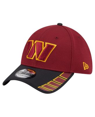 New Era Men's Burgundy Washington Commanders Visor Hit 39THIRTY Flex ...