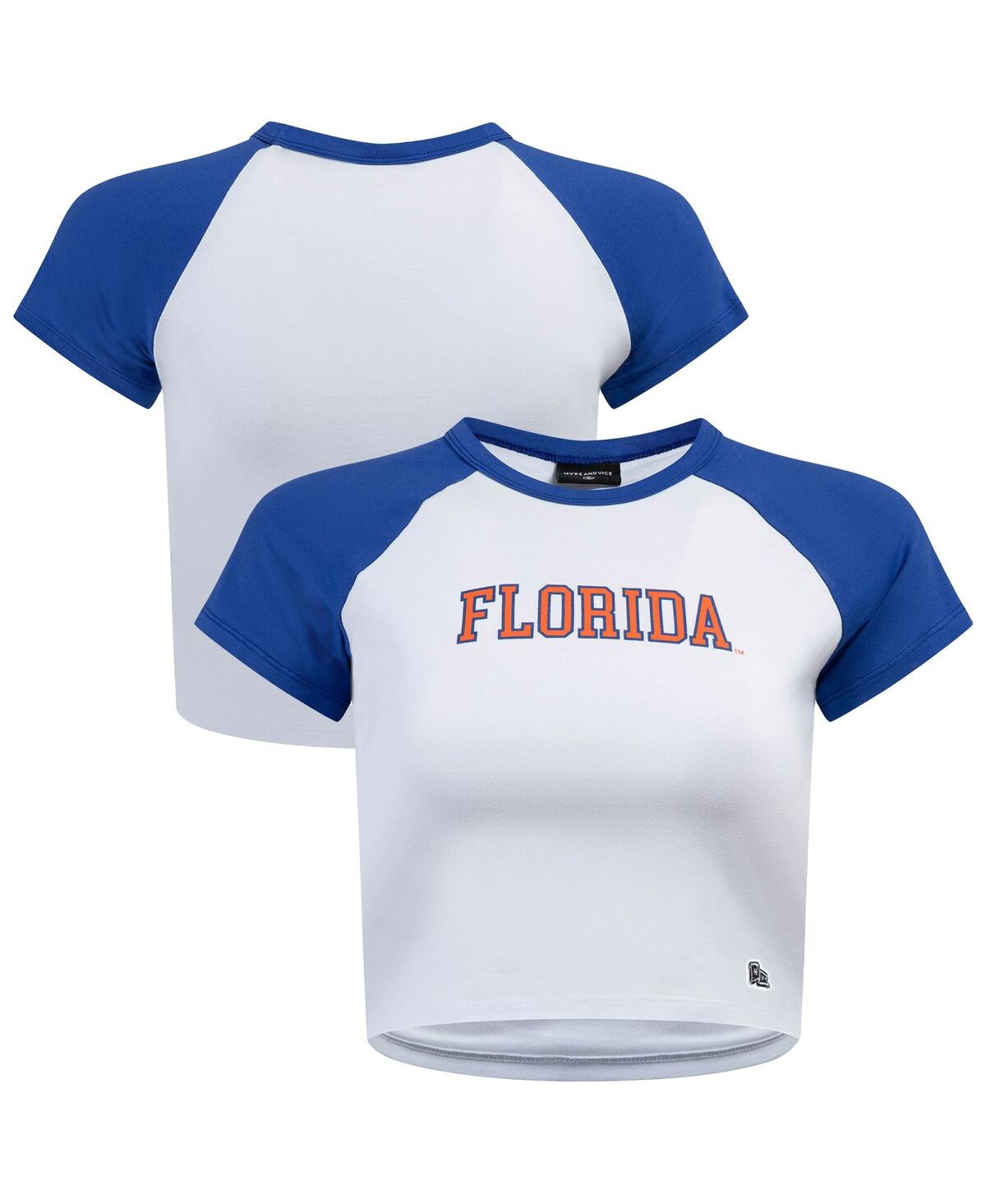 Click here for Hype and Vice Womens White/Royal Florida Gators Ho... prices