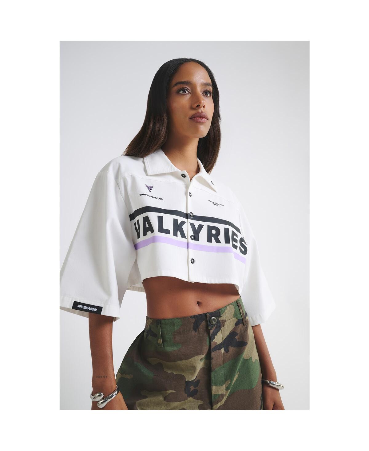 Click here for Off Season Womens White Golden State Valkyries Can... prices