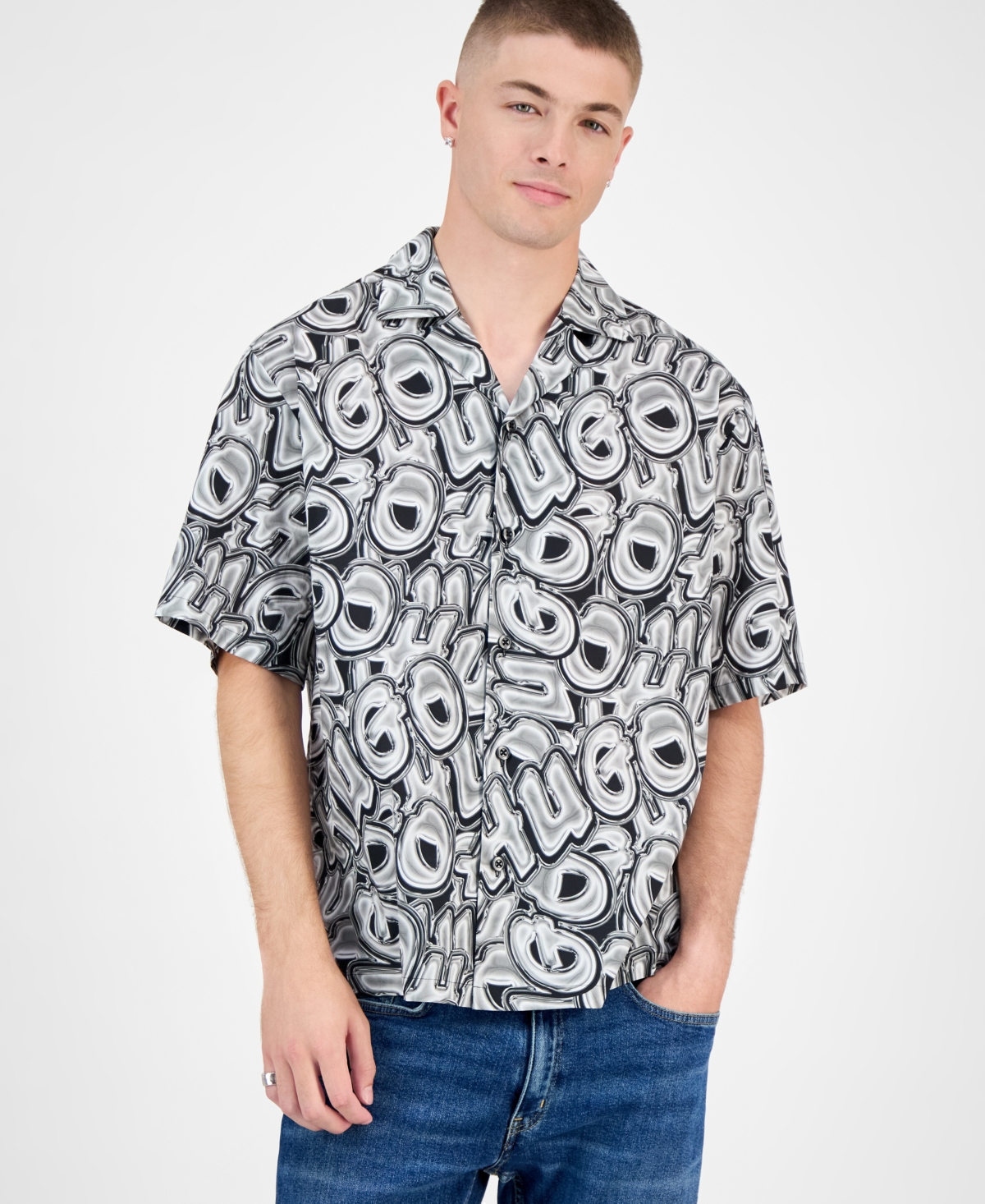 Click here for Hugo Boss Mens Eligino Short Sleeve Logo Print But... prices