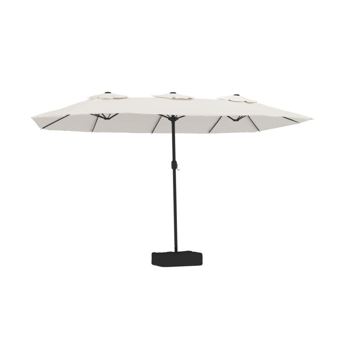 Click here for Garden Parasol Sand White Polyester Large Garden P... prices
