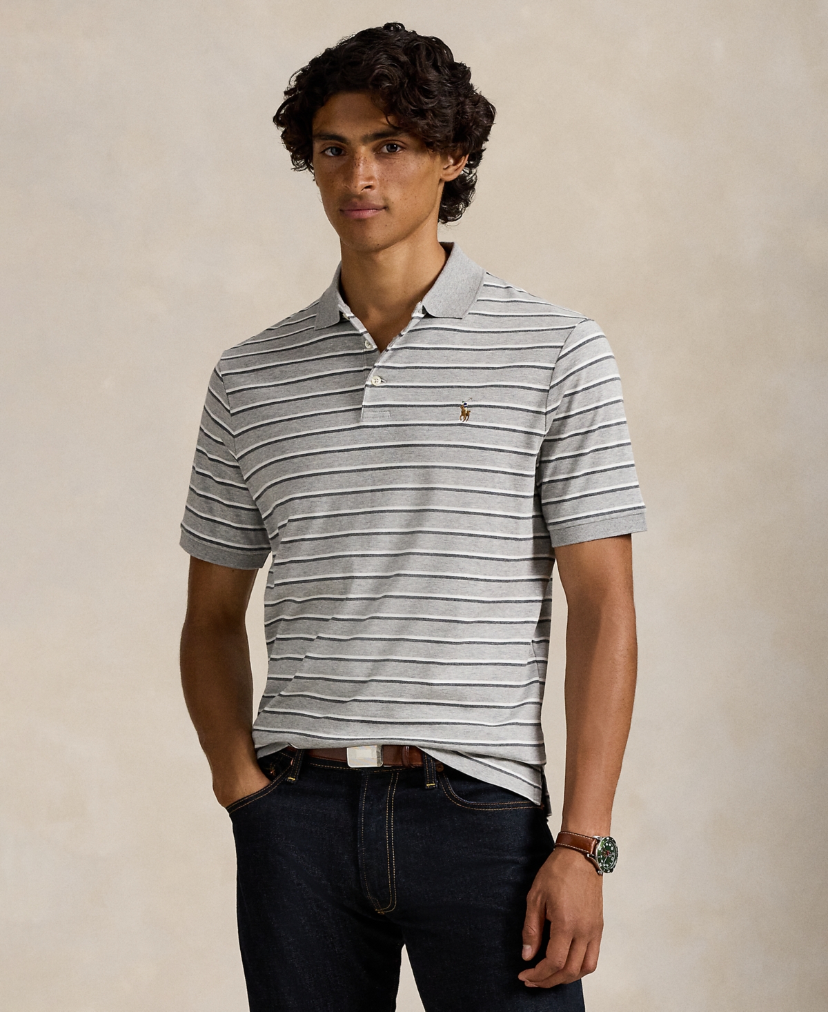 Click here for Polo Ralph Lauren Mens Classic-Fit Striped Soft Co... prices