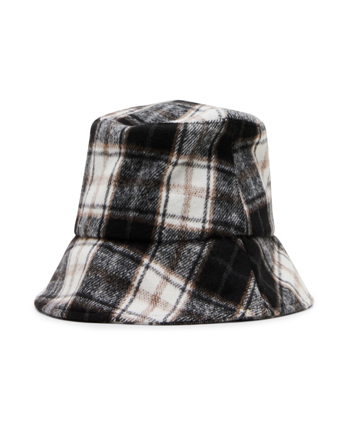 Click here for Steve Madden Small Tartan Plaid Bucket Hat - Neutr... prices
