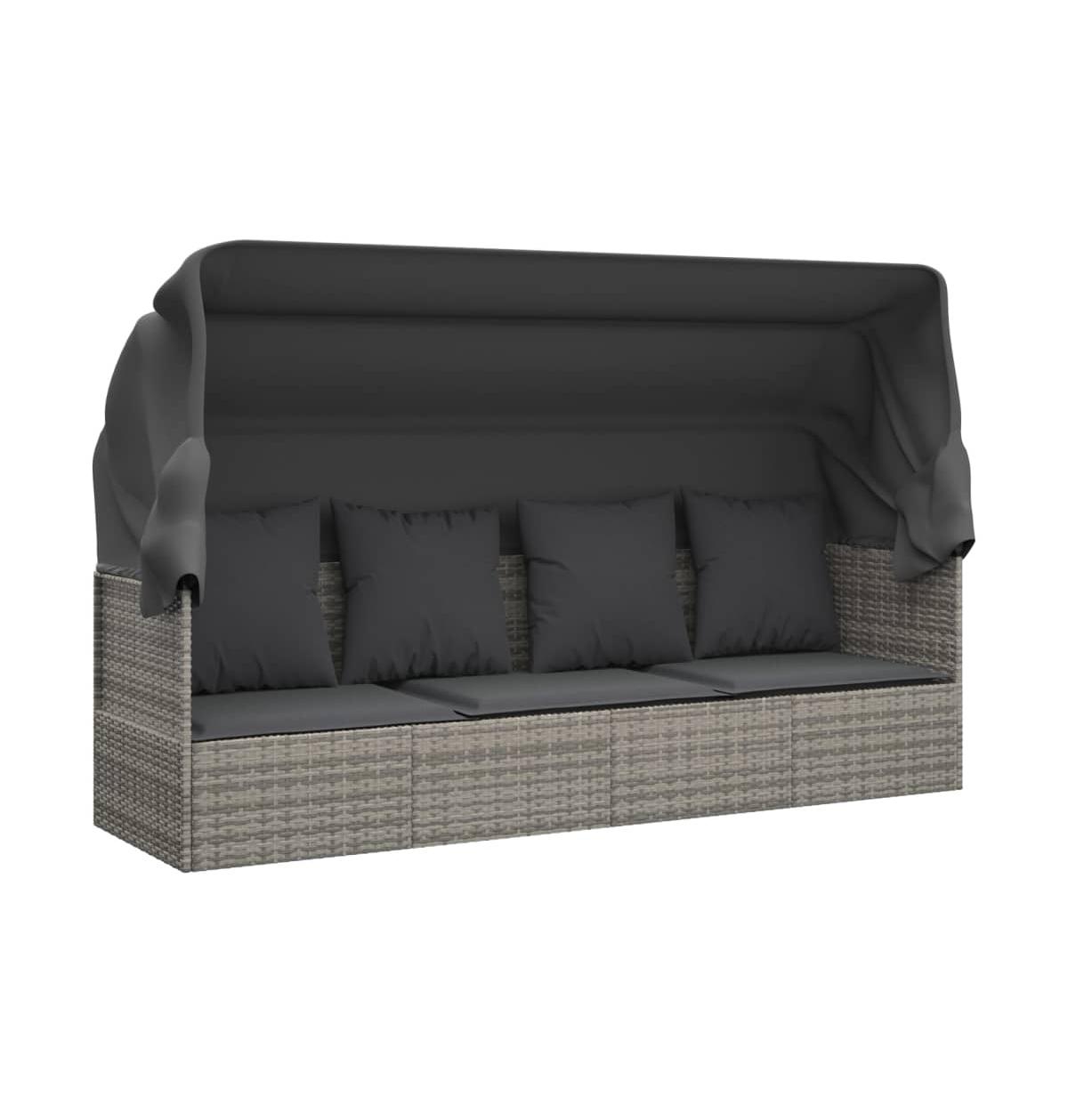 Click here for Outdoor Lounge Bed Grey - Gray prices