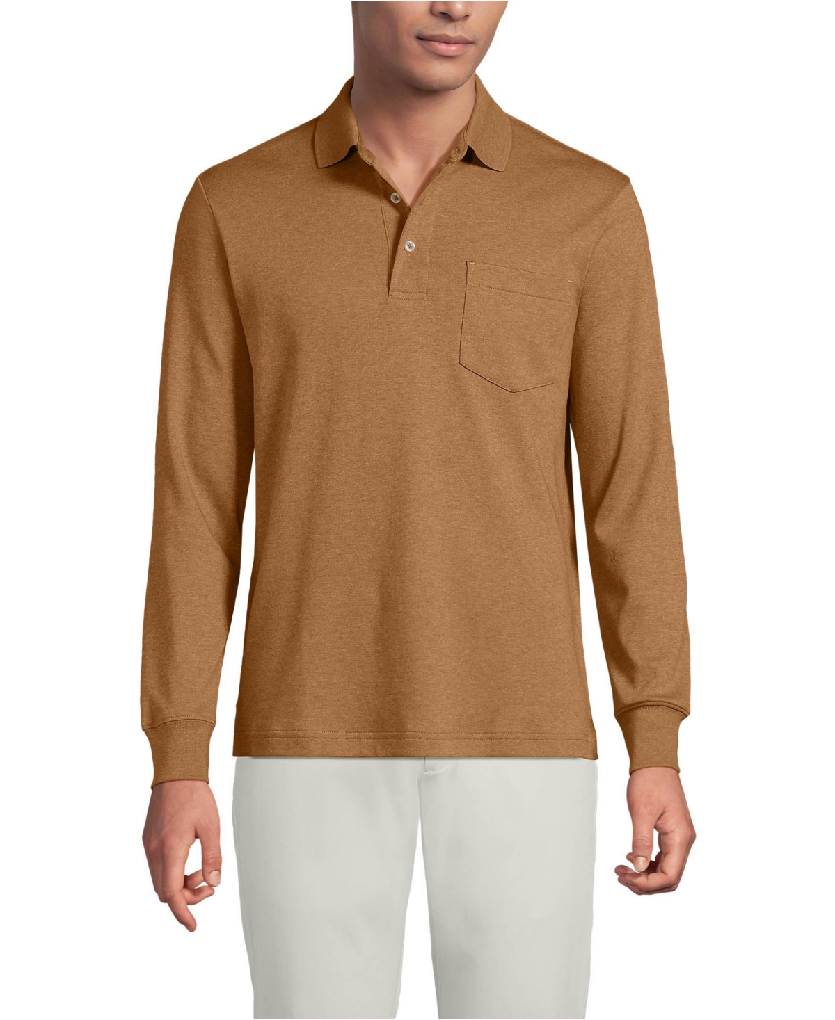 Click here for Lands End Mens Long Sleeve Cotton Supima Polo Shir... prices