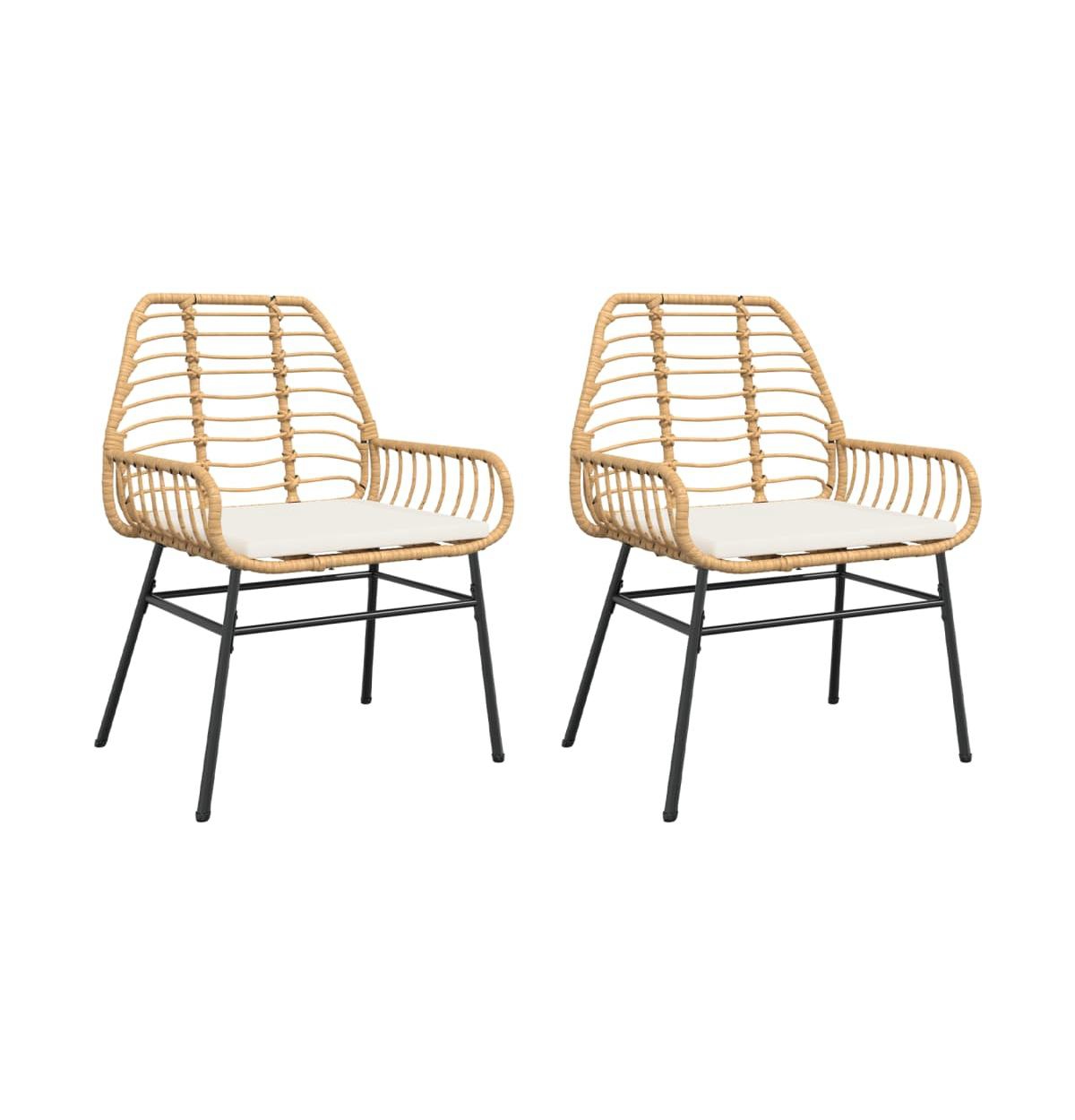 Click here for Garden Chair Brown Pe rattan Medium Removable Cove... prices