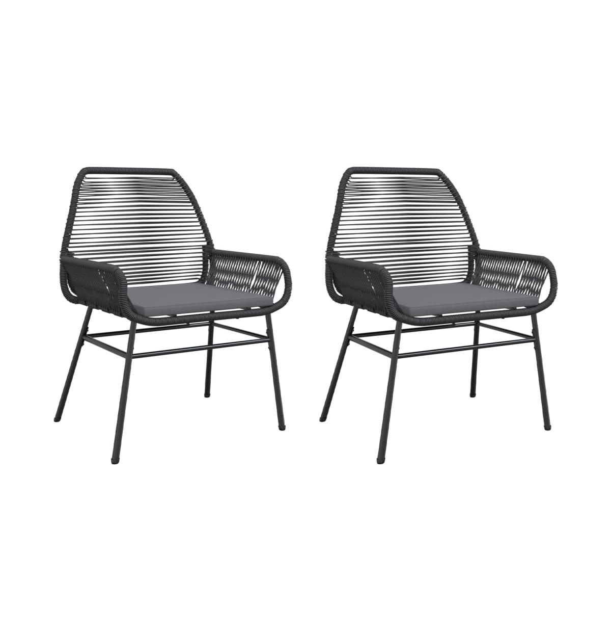 Click here for Garden Chair Black Pe rattan Medium Uv-resistant m... prices