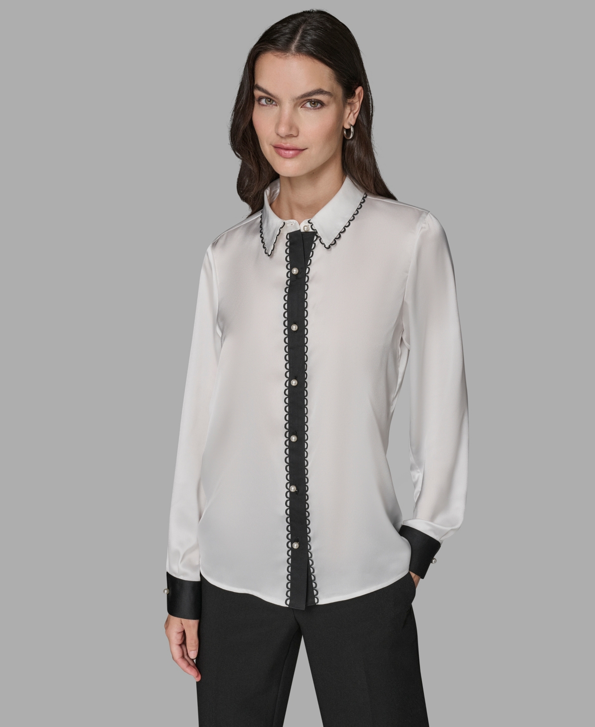 Click here for Karl Lagerfeld Paris Womens Color Block Long Sleev... prices