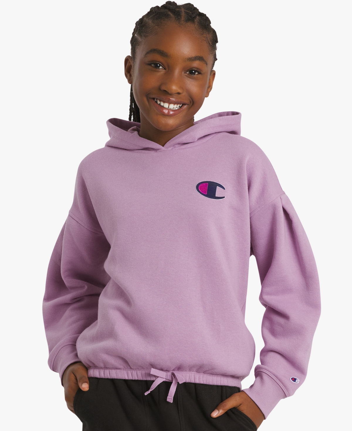 Click here for Champion Girls 7-16 Long Sleeve Hoodie - Haze prices