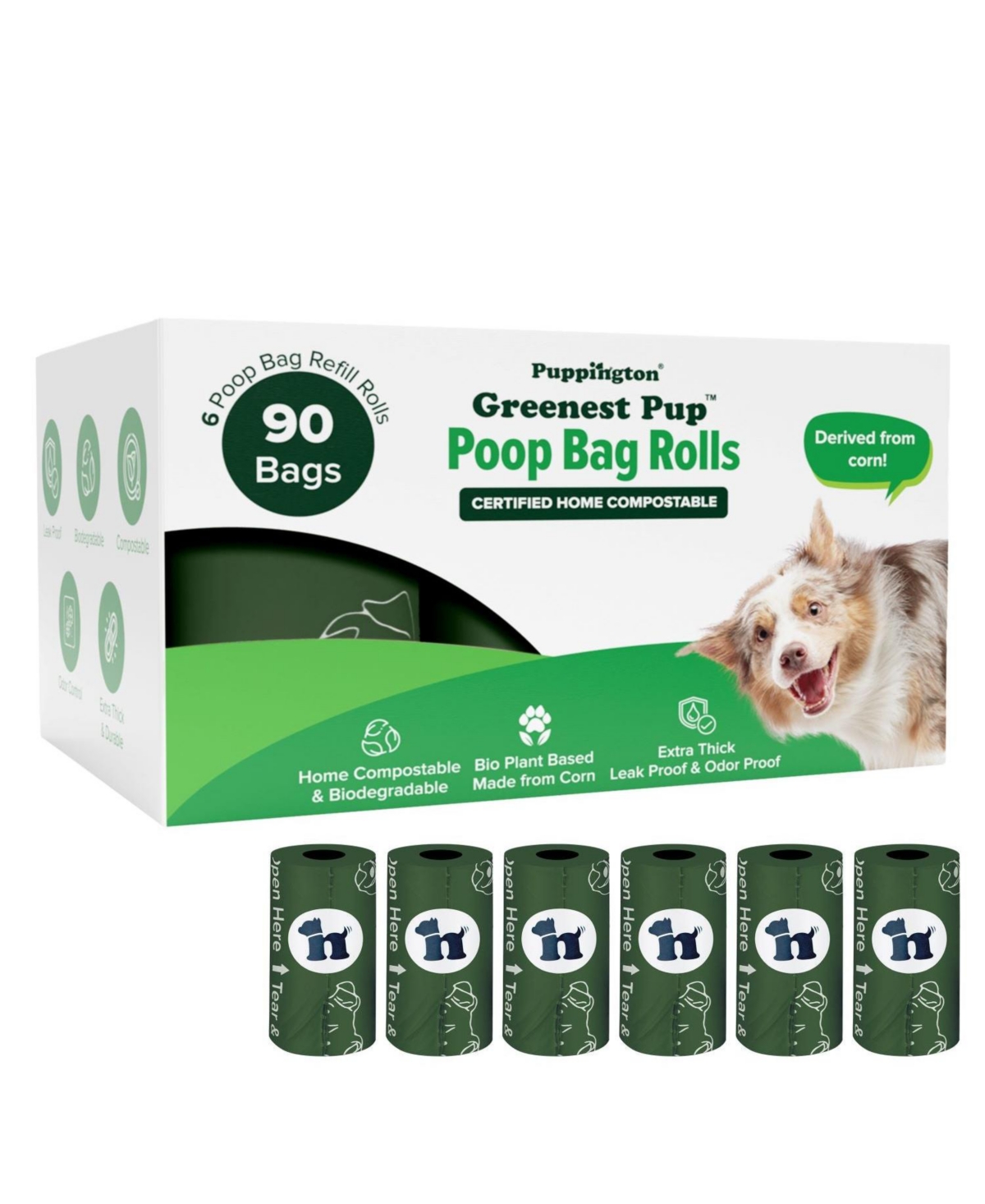 Click here for Compo Dog Poop Bags  90 Bags  Basil Green - Basil... prices
