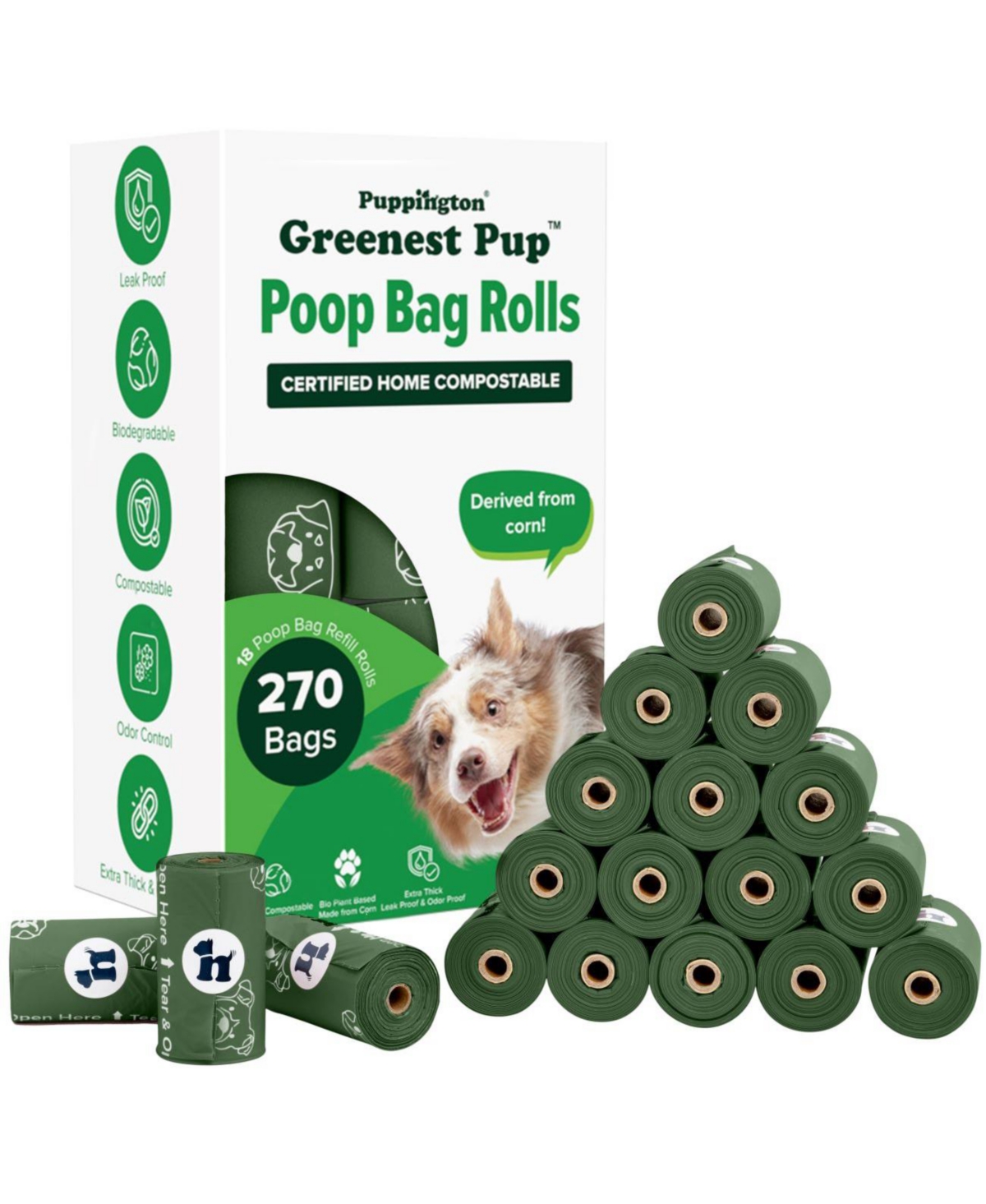 Click here for Compo Dog Poop Bags  270 Bags  Basil Green - Basil... prices