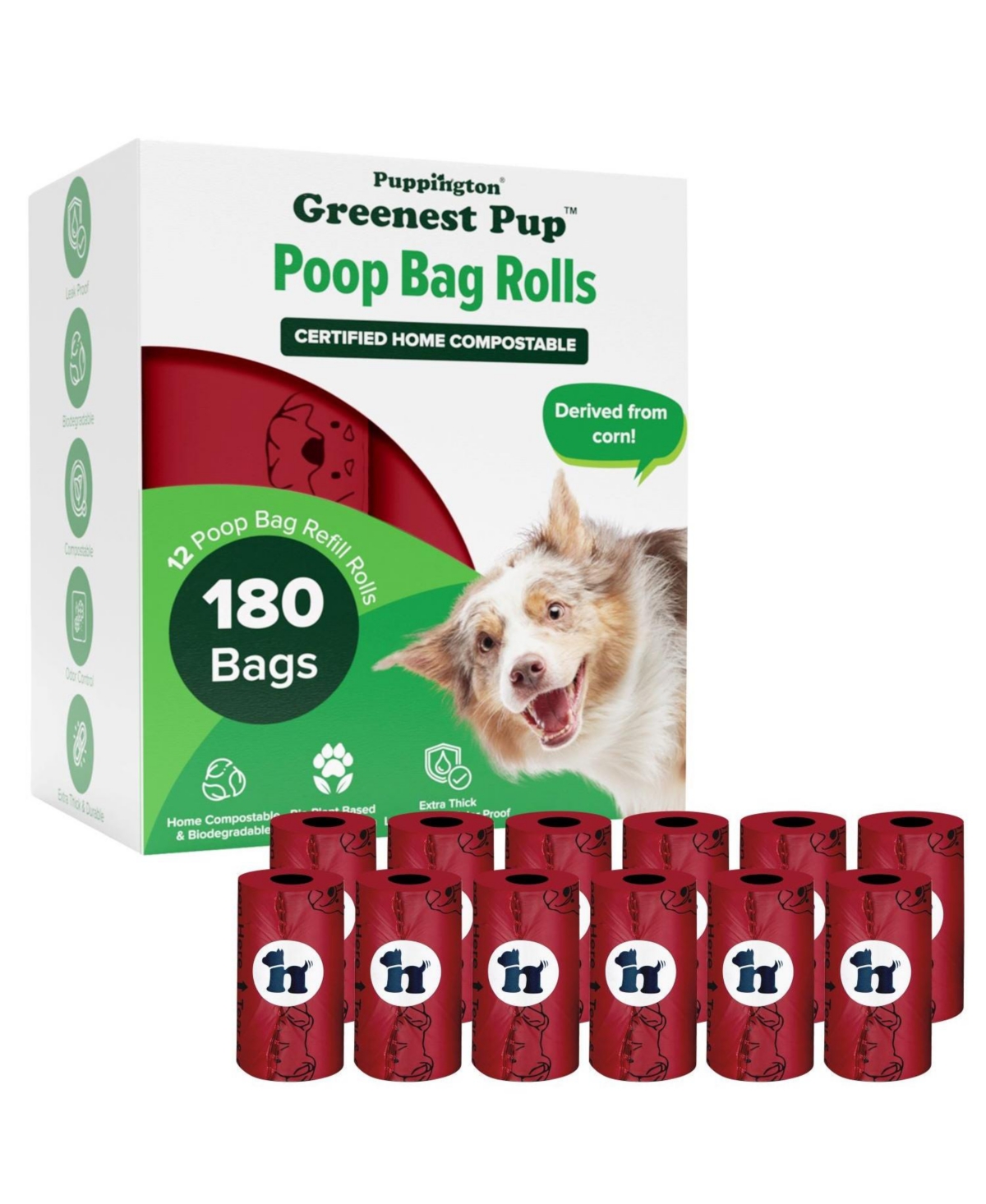 Click here for Compo Dog Poop Bags  180 Bags  Ruby Red - Ruby red prices