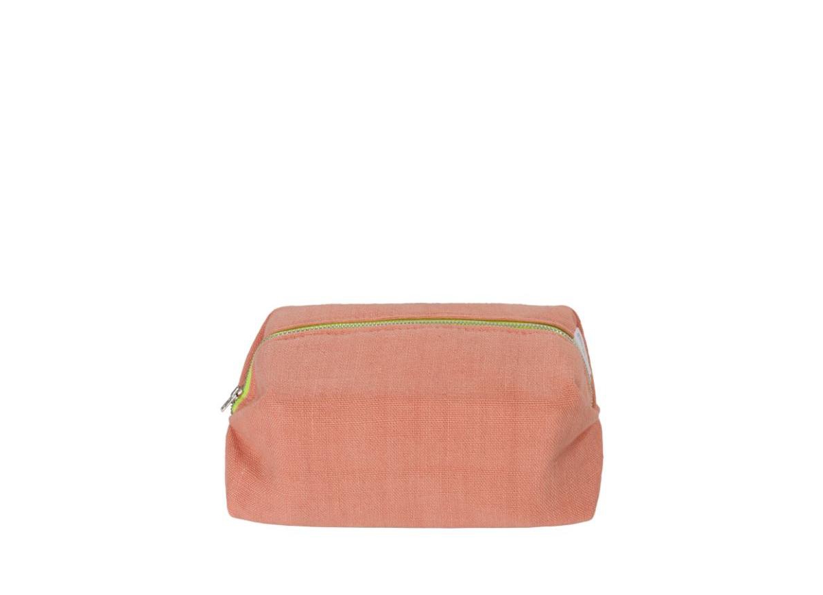 Click here for Brera Lino Papaya Medium Toiletry Bag - Orange prices