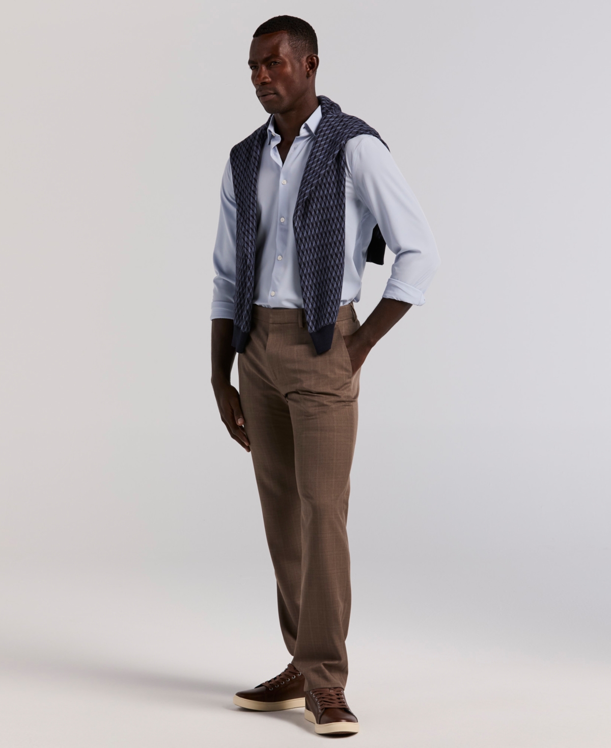 Click here for Perry Ellis Portfolio Mens Modern-Fit Stretch Soli... prices