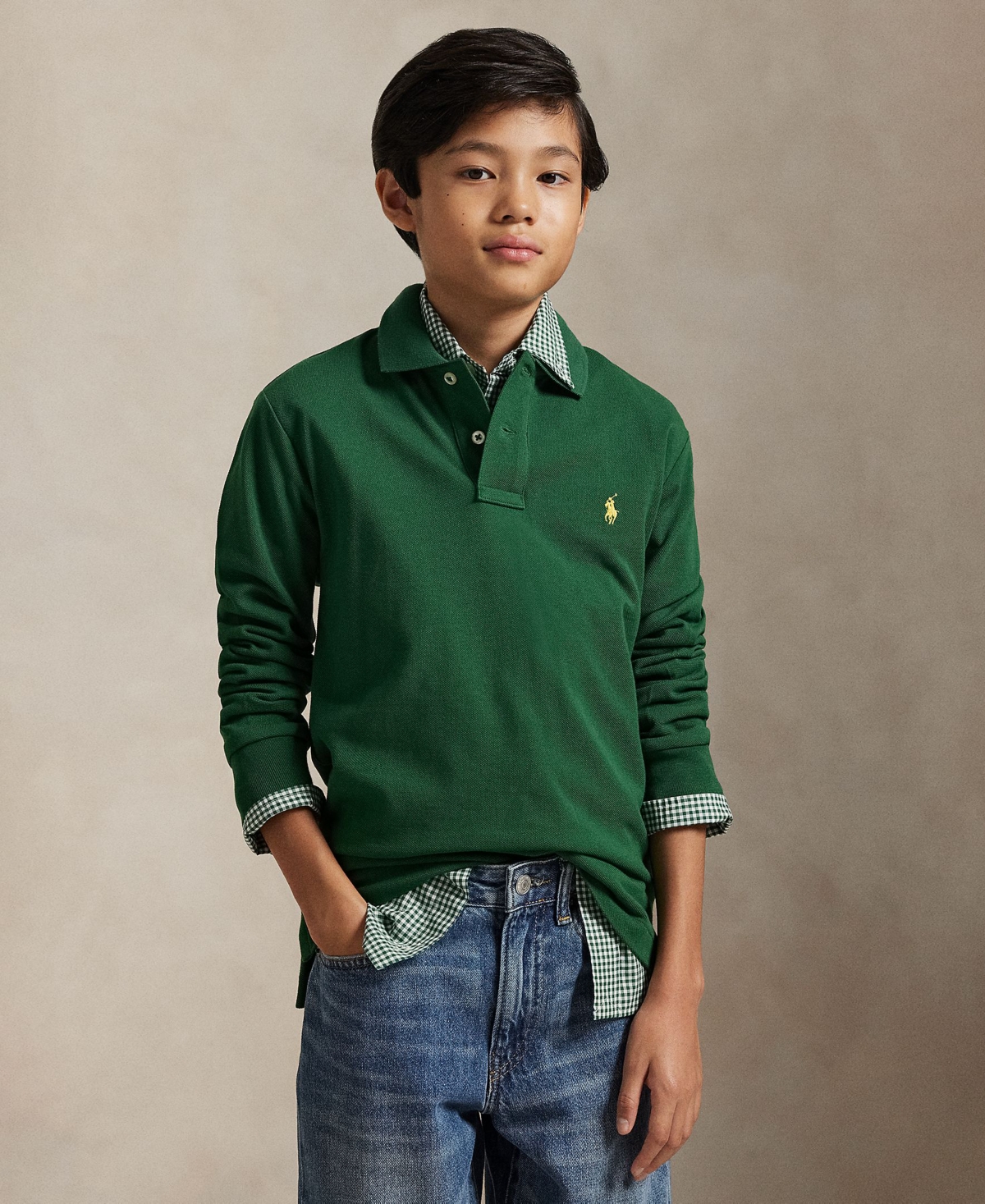 Click here for Polo Ralph Lauren Big Boys Cotton Mesh Long Sleeve... prices