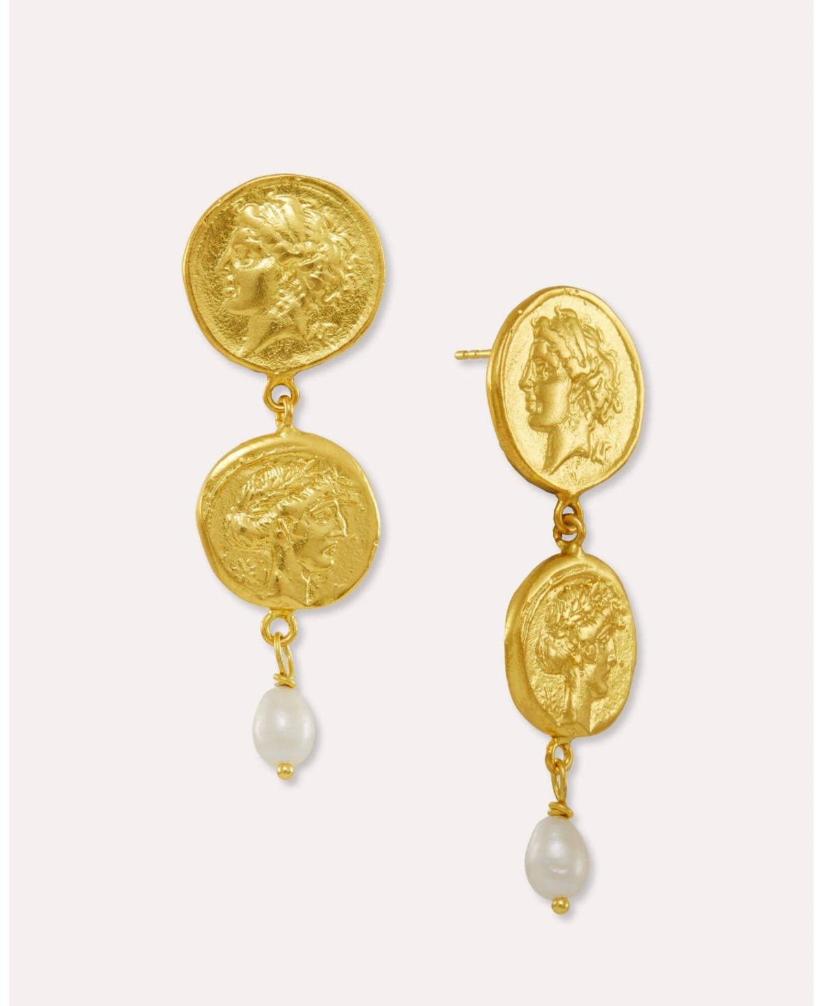 Click here for Ottoman Hands Odella and Pearl Drop Stud Earrings... prices