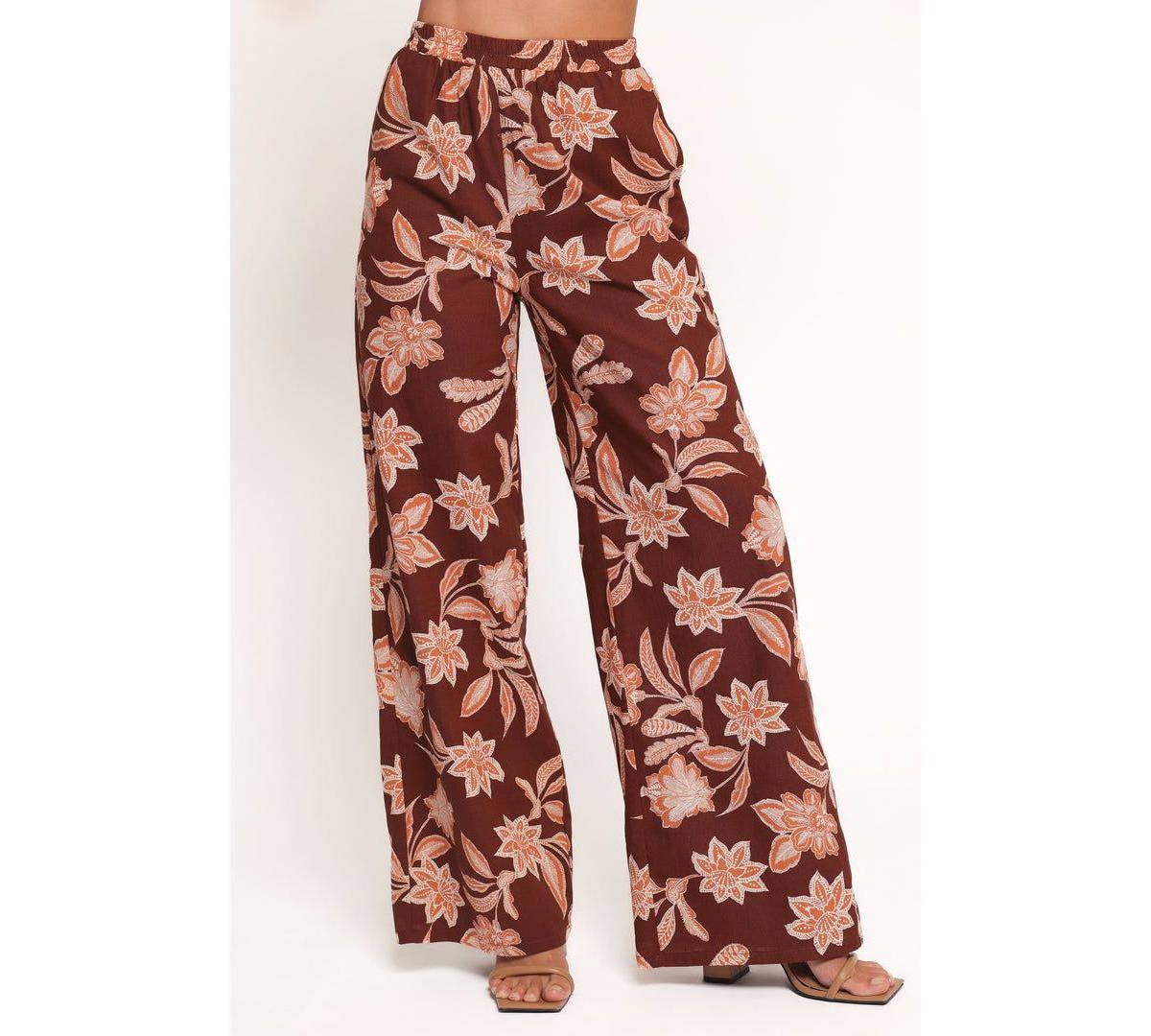 Click here for Petal and Pup Womens Samira Wide Leg Pant - Orange... prices