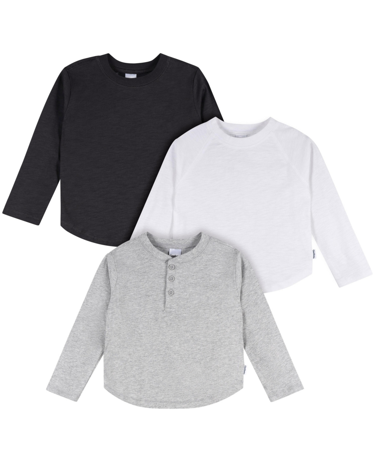 Click here for Gerber Toddler Boys 3-Pack Long Sleeve Shirts - Wh... prices