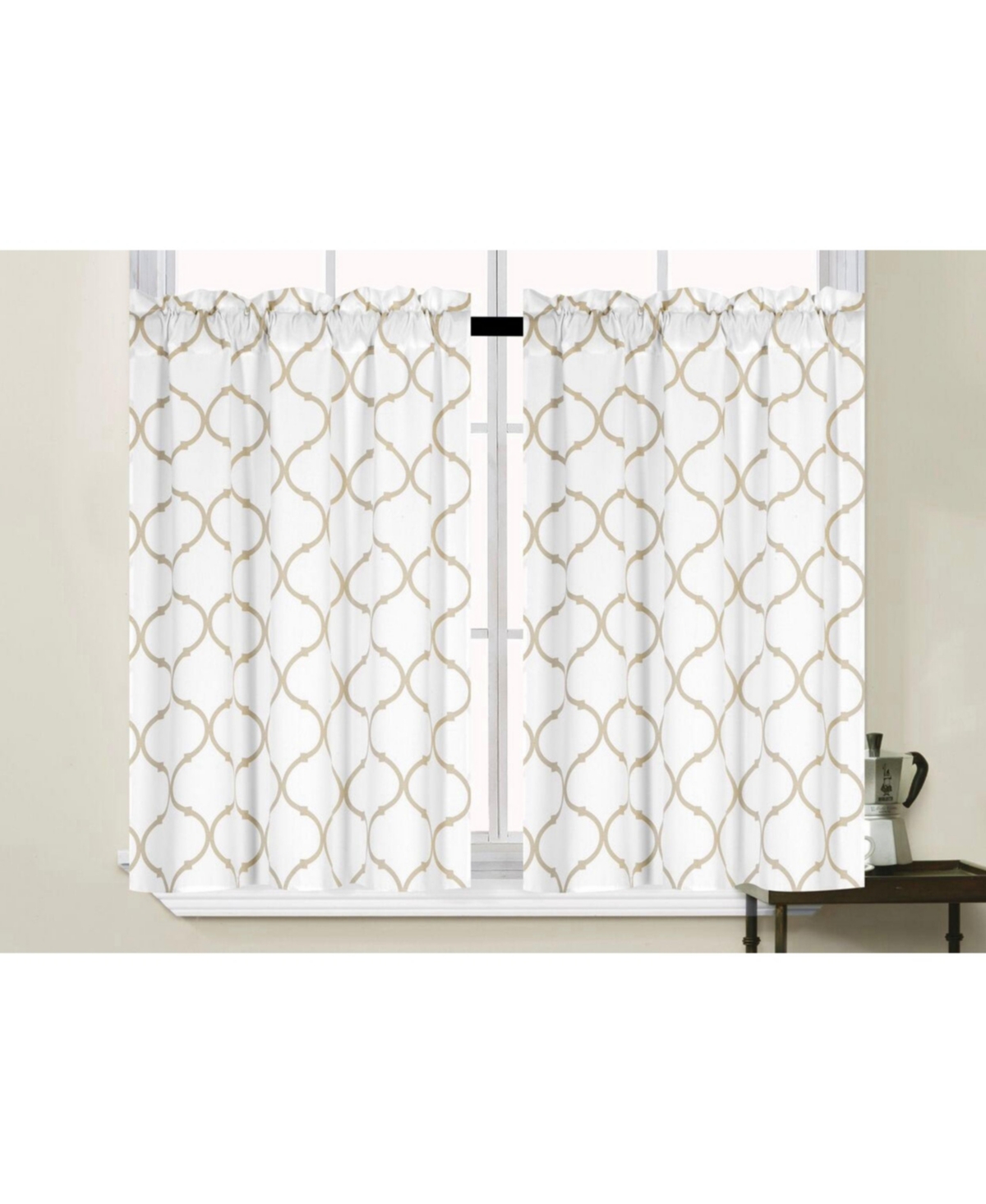 Click here for Kate Aurora Set of 2 Linen Colored Trellis Rod Poc... prices