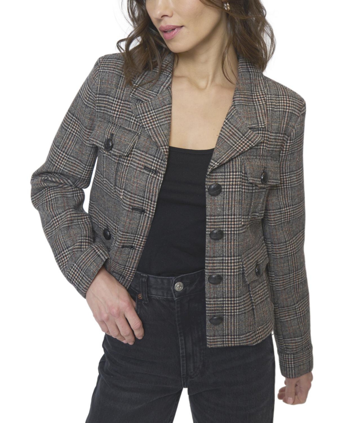 Click here for Central Park West Womens Eden Plaid Double Pocket... prices