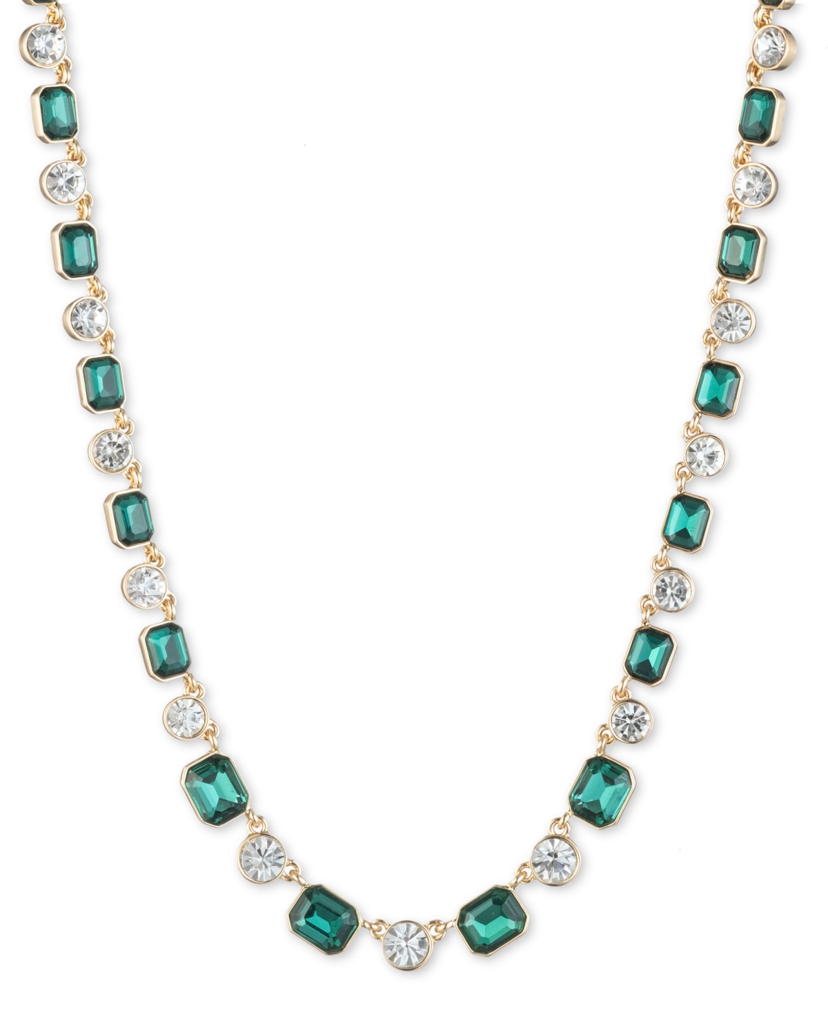 Click here for Anne Klein Glass Stones Gold-Tone Single Strand Ne... prices