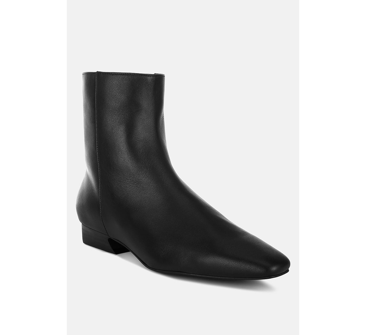 Click here for Obita Flared Heel Genuine Leather Boots Women - Bl... prices