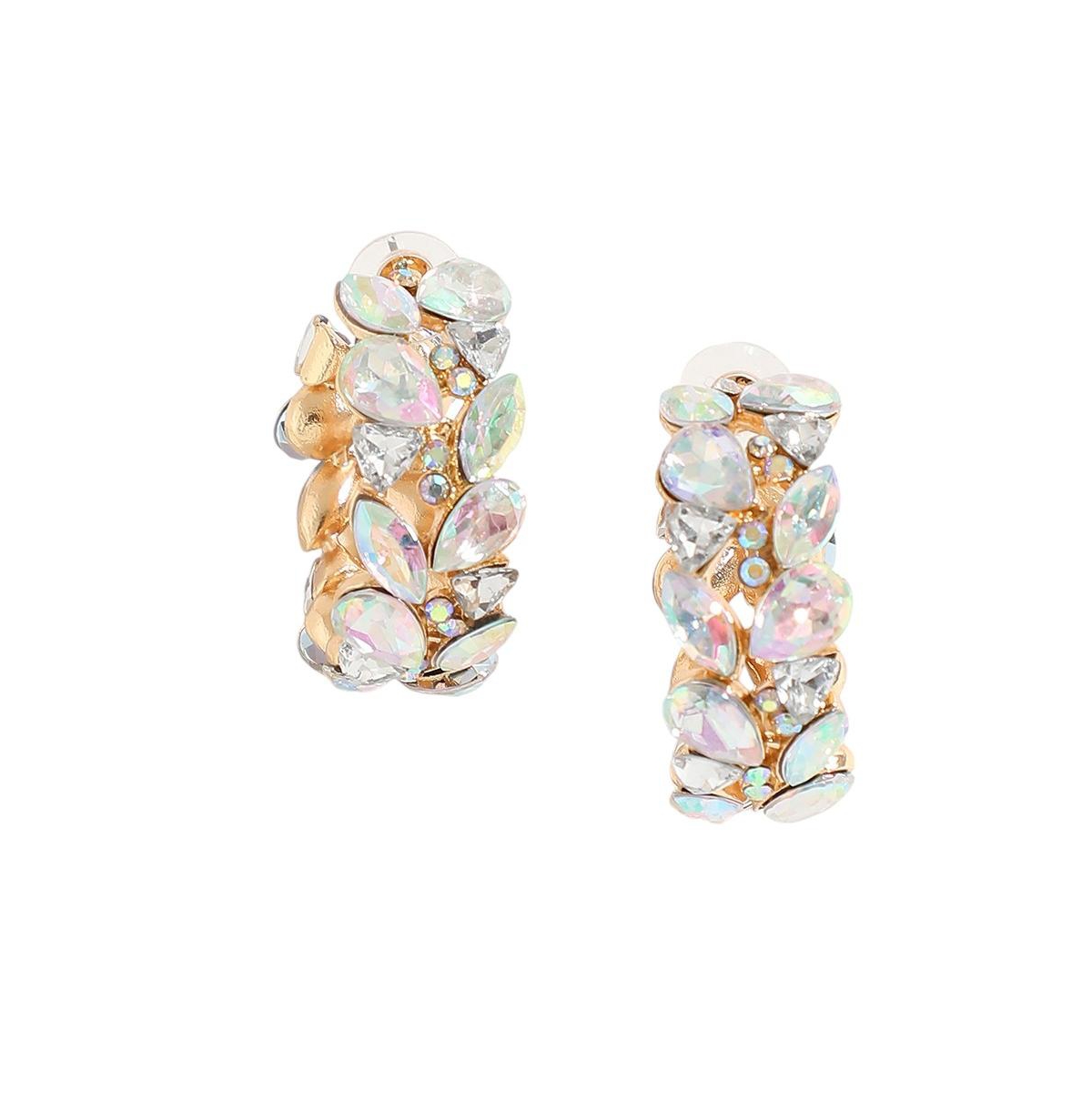 Click here for Sohi Gold-Plated Stone Hoop Earrings - Gold prices