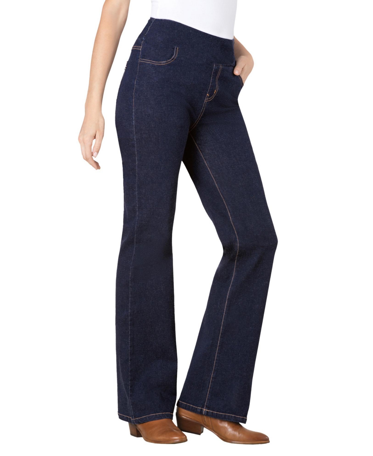 Click here for Woman Within Womens Within Flex-Fit Pull-On Bootcu... prices