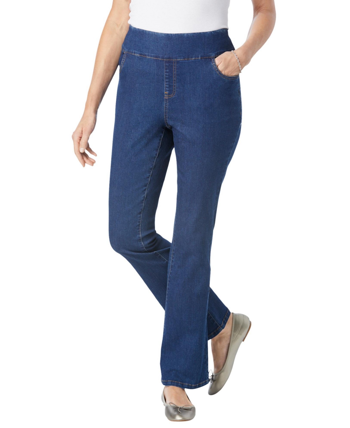 Click here for Woman Within Womens Within Flex-Fit Pull-On Bootcu... prices