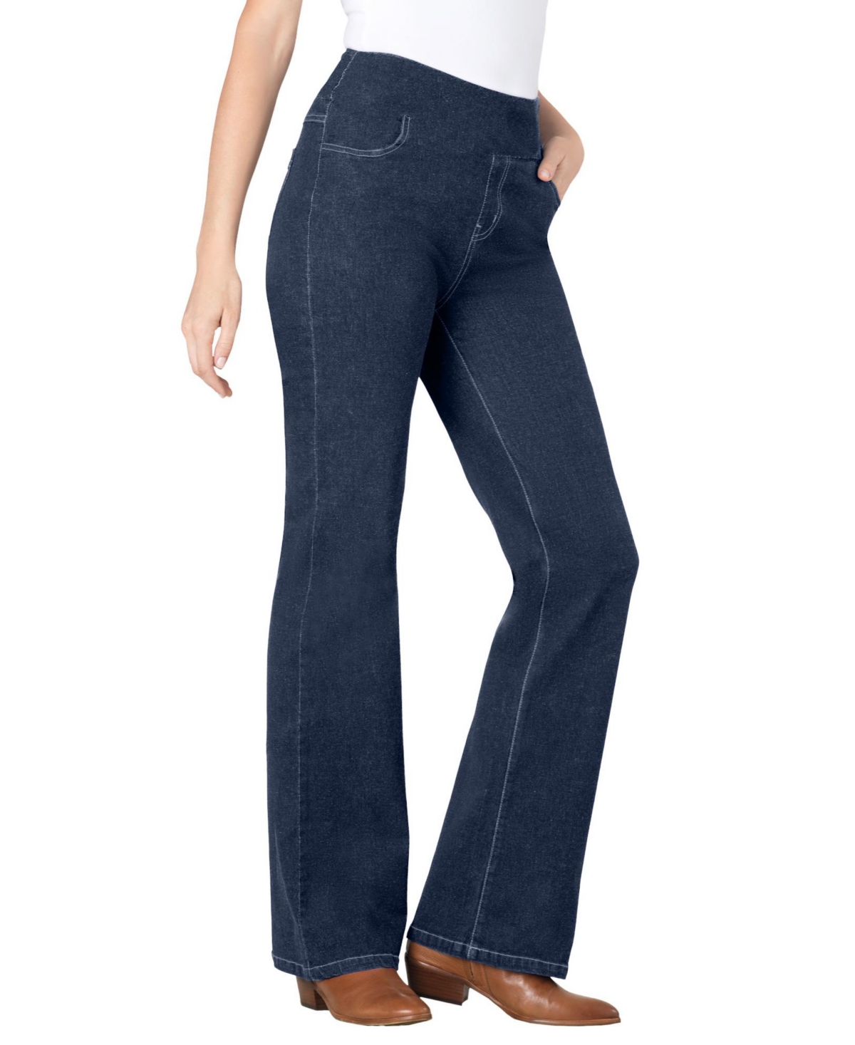 Click here for Woman Within Womens Within Flex-Fit Pull-On Bootcu... prices