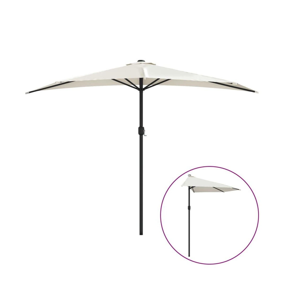 Click here for vidaXL Garden Parasol Sand Polyester  Aluminum  St... prices