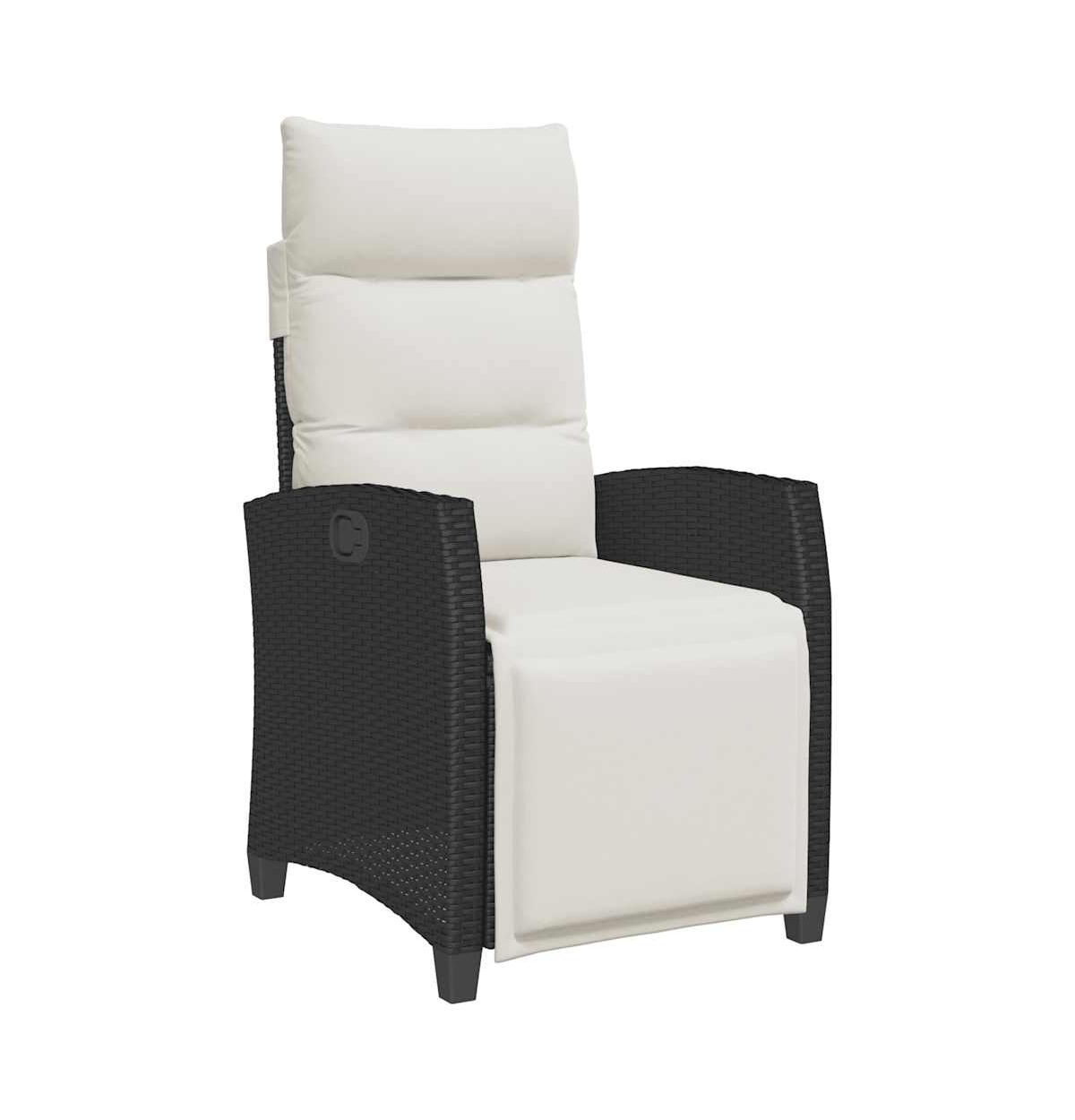 Click here for vidaXL Reclining Garden Chair Black Pe rattan  pow... prices