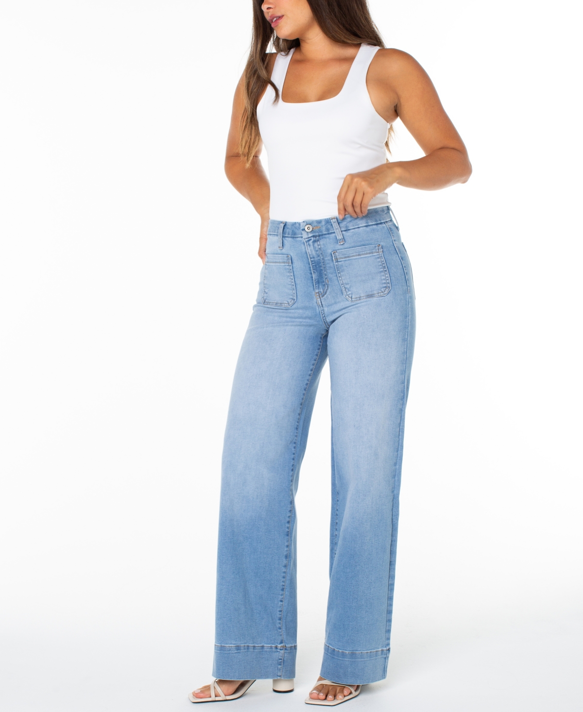 Click here for Celebrity Pink Juniors High-Rise Wide-Leg Patch-Po... prices