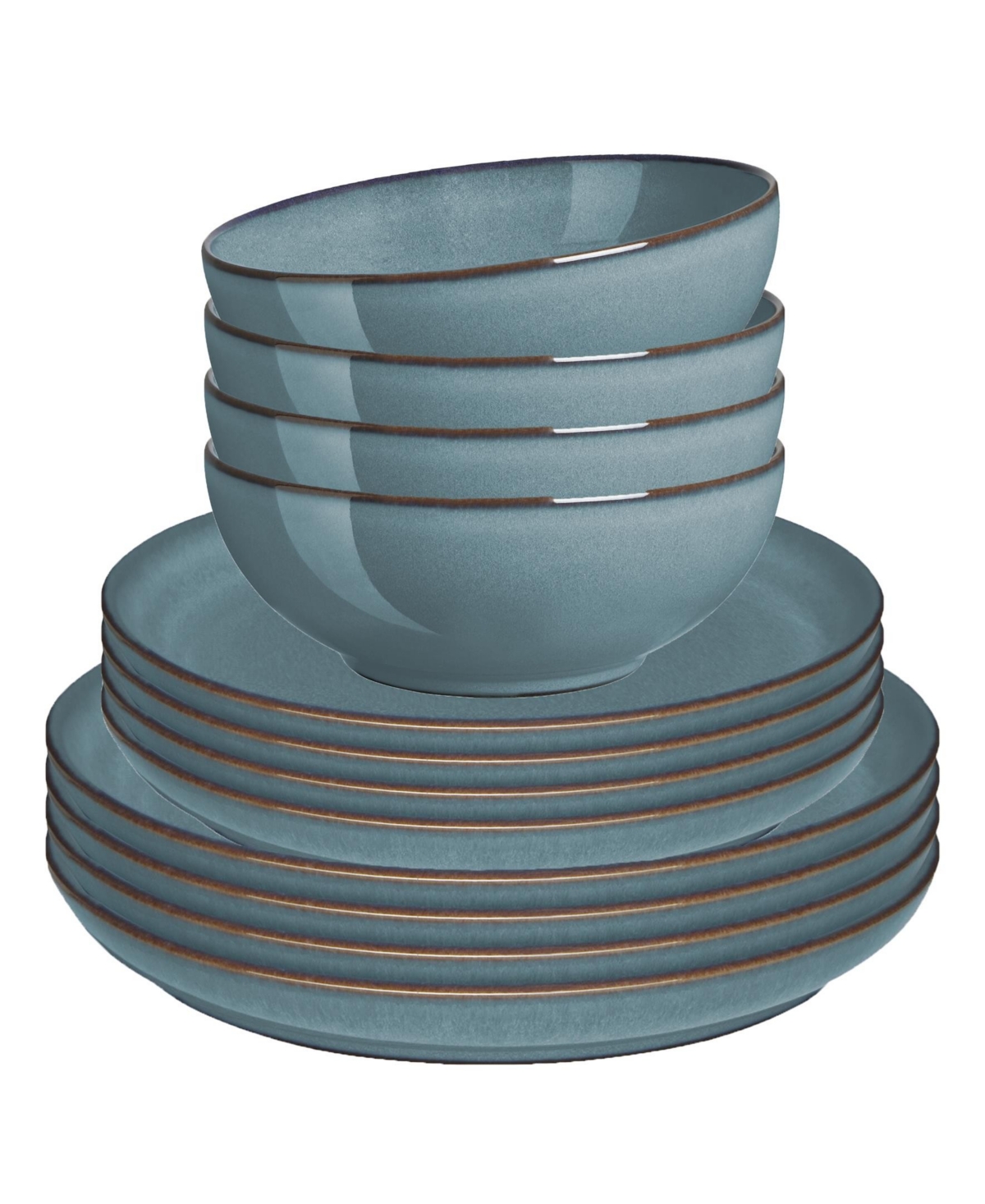 Click here for Denby Azure Coupe 12-Pc. Dinnerware Set  Service f... prices