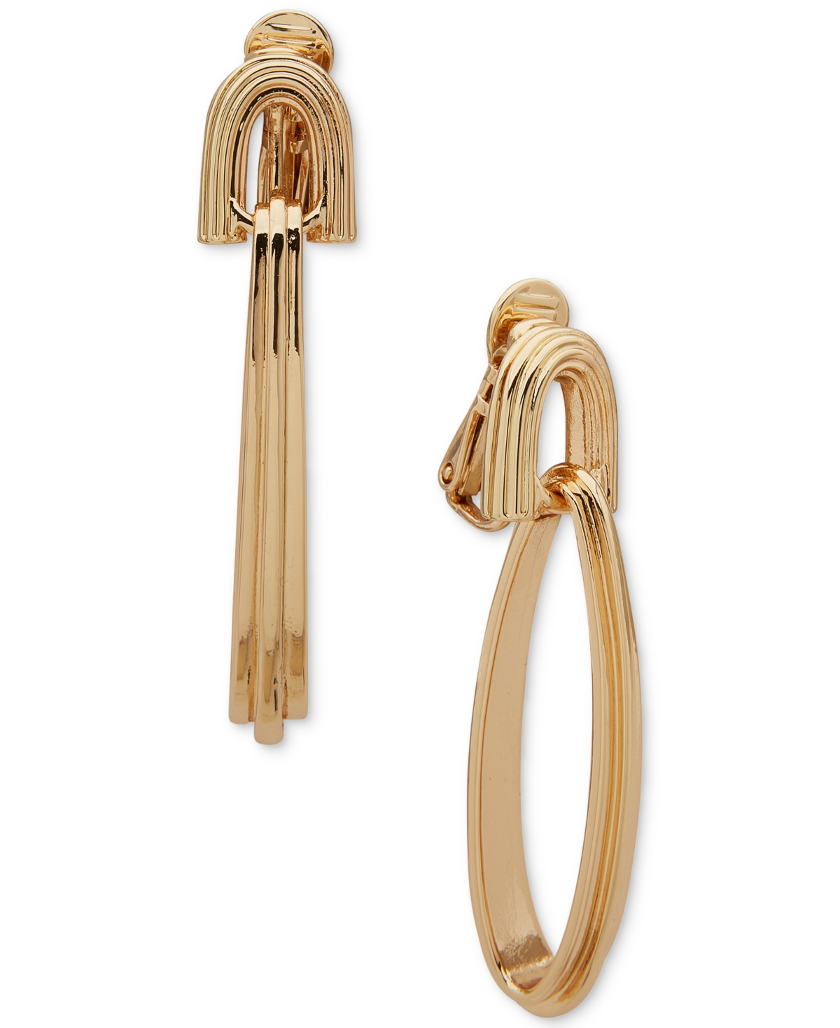 Click here for Anne Klein Gold-Tone Fluted Linear Earrings - Gold prices