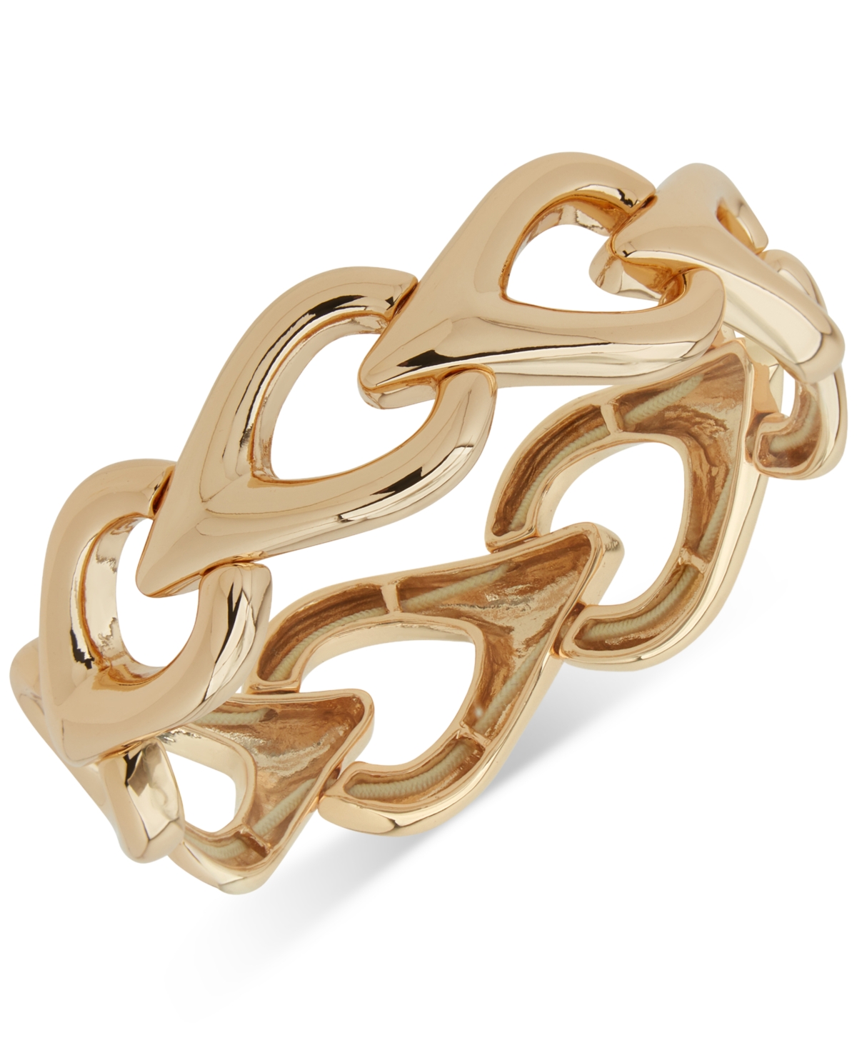 Click here for Anne Klein Rounded Gold-Tone Teardrop Linked Stret... prices