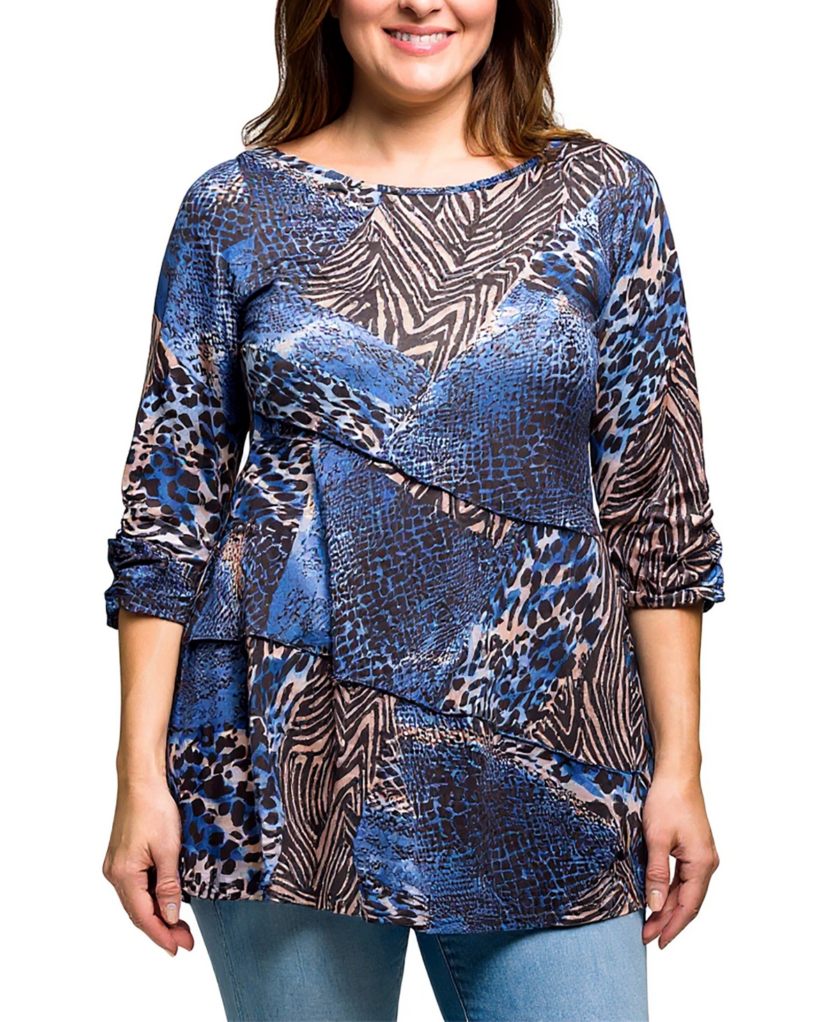 Click here for 24seven Comfort Apparel Plus Size Three Quarter Sl... prices