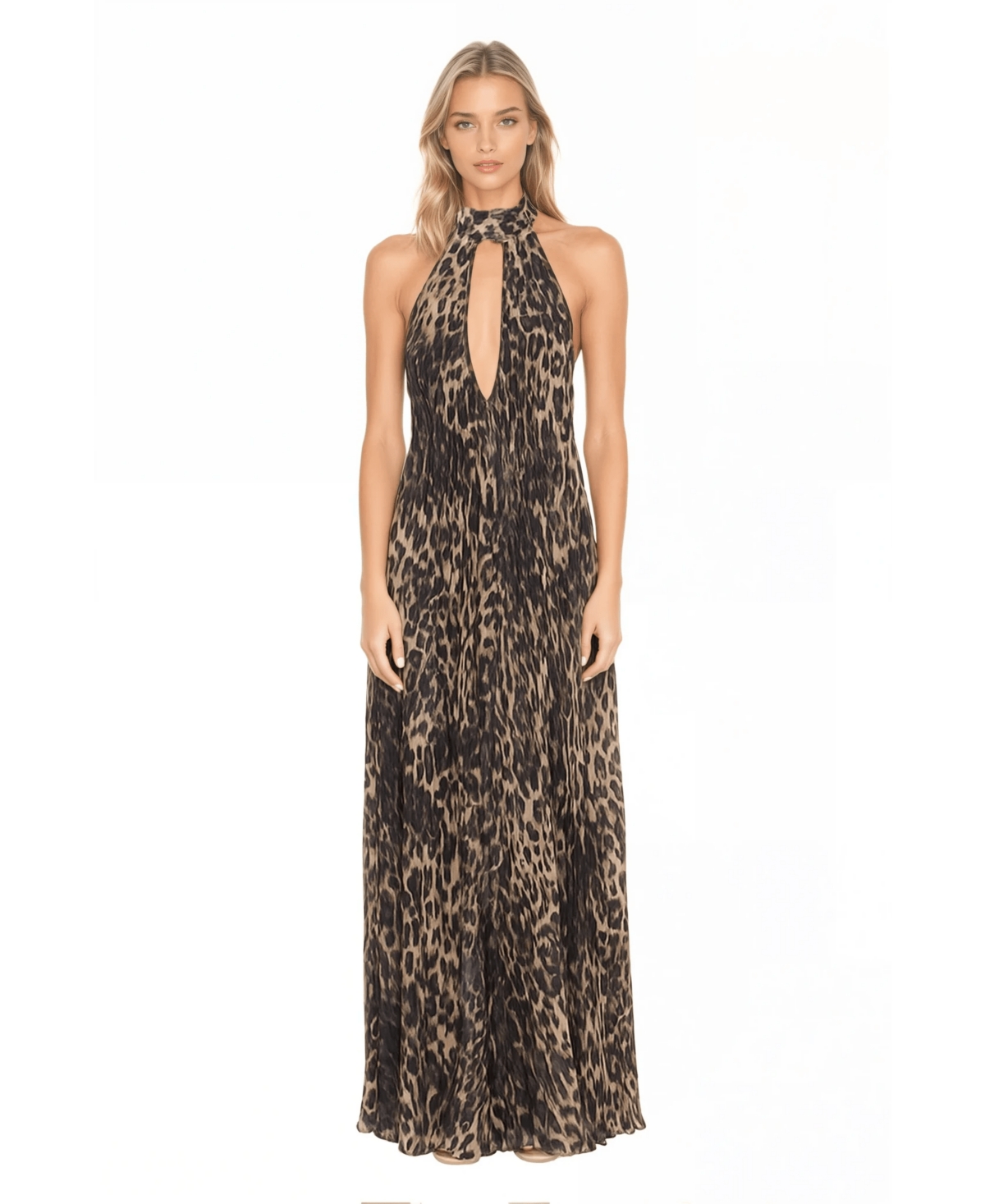 Click here for ONE33 Social Womens The Kaia Leopard Halter Gown prices