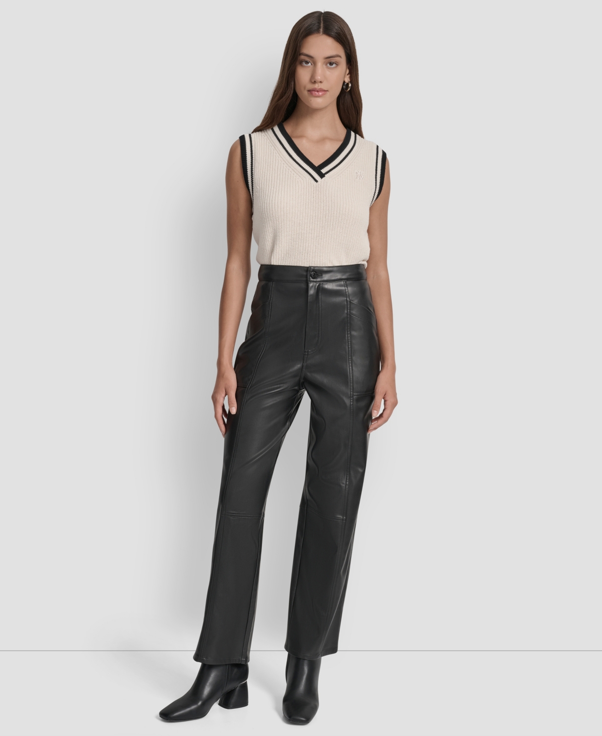 Click here for Dkny Jeans Womens High Rise Straight Leg Seamed Pa... prices