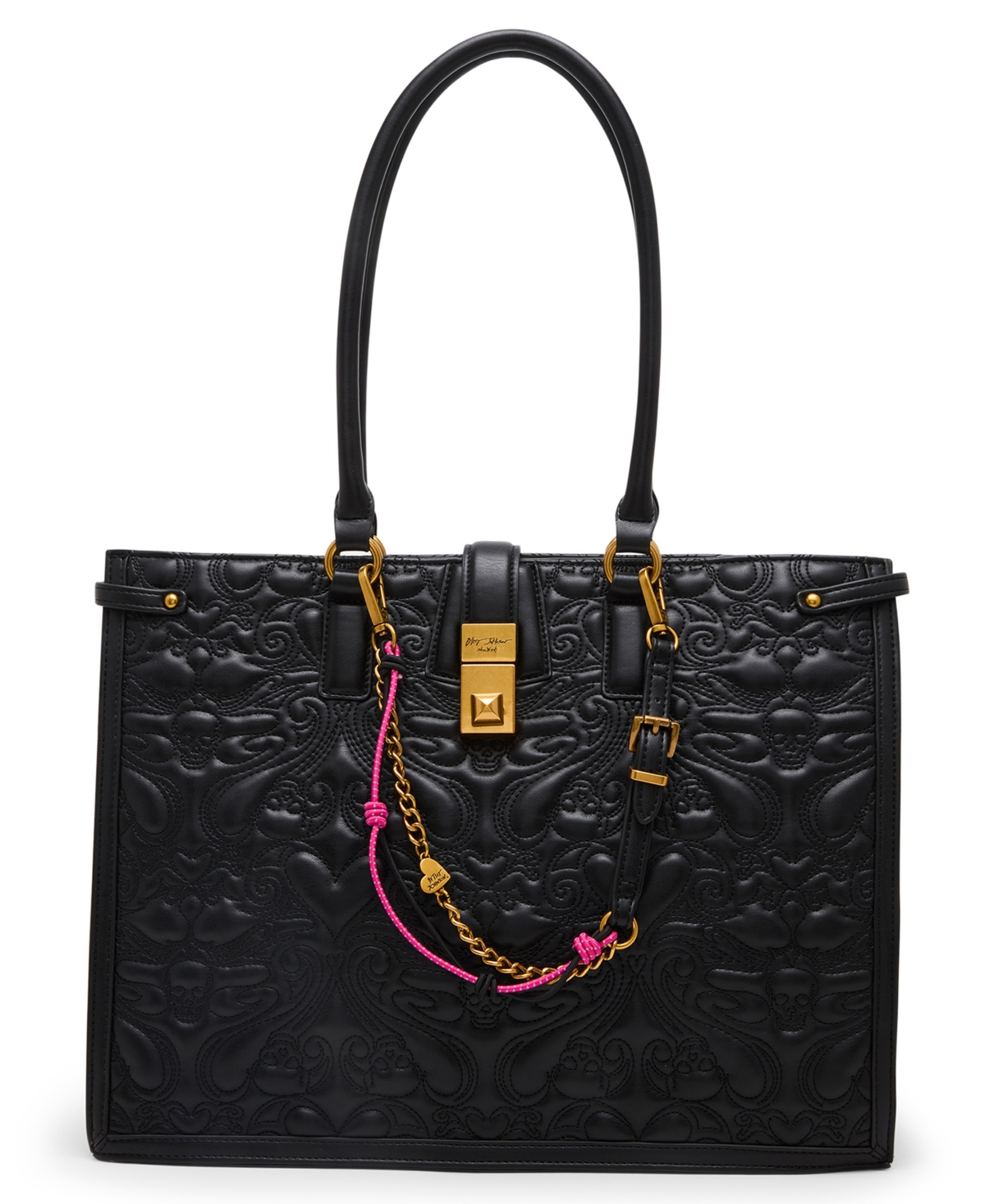 Click here for Betsey Johnson Quilted Medium Tote Bag - Black prices