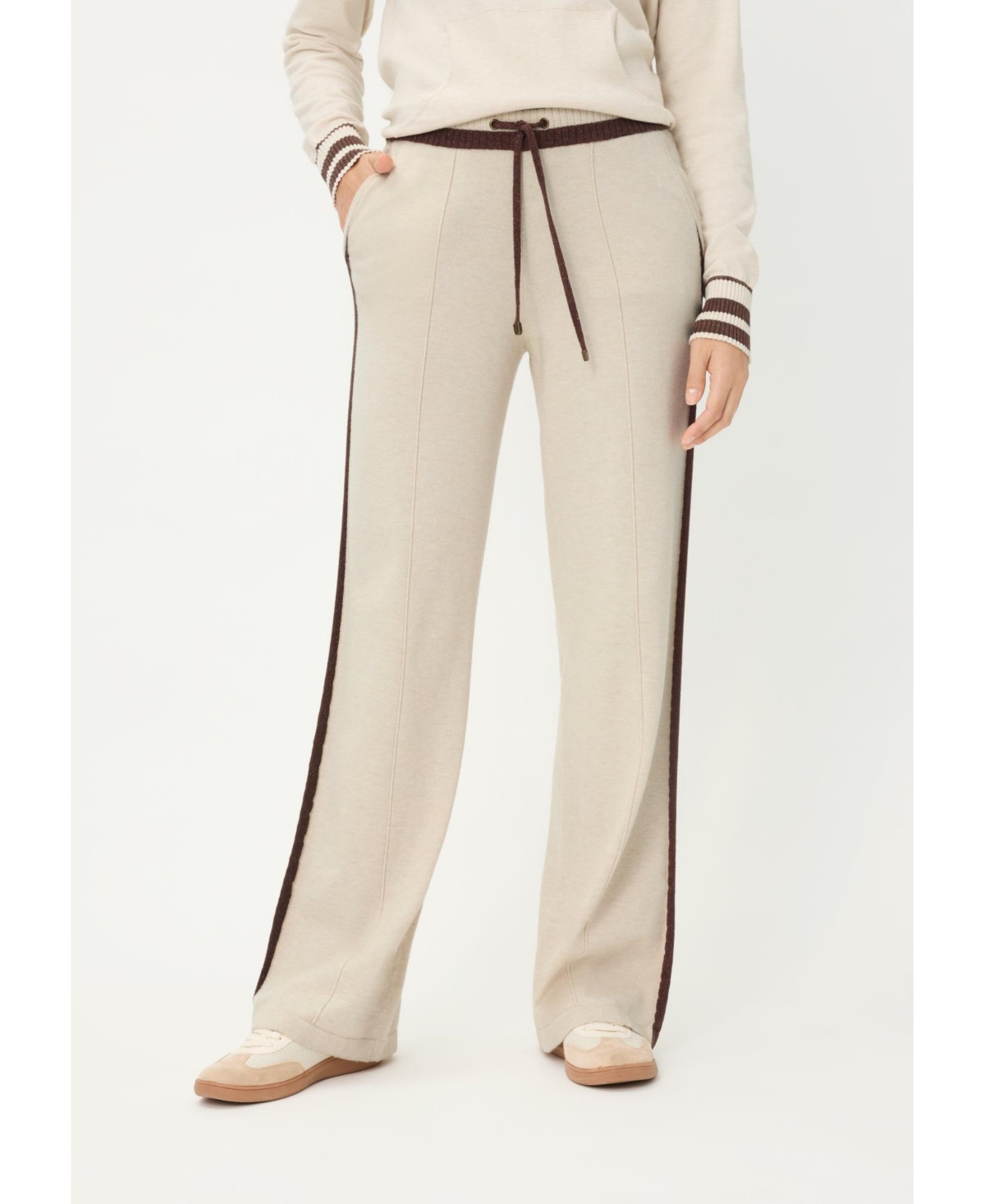 Click here for Olsen Womens Anna Fit Wide Leg Knit Drawstring Pan... prices