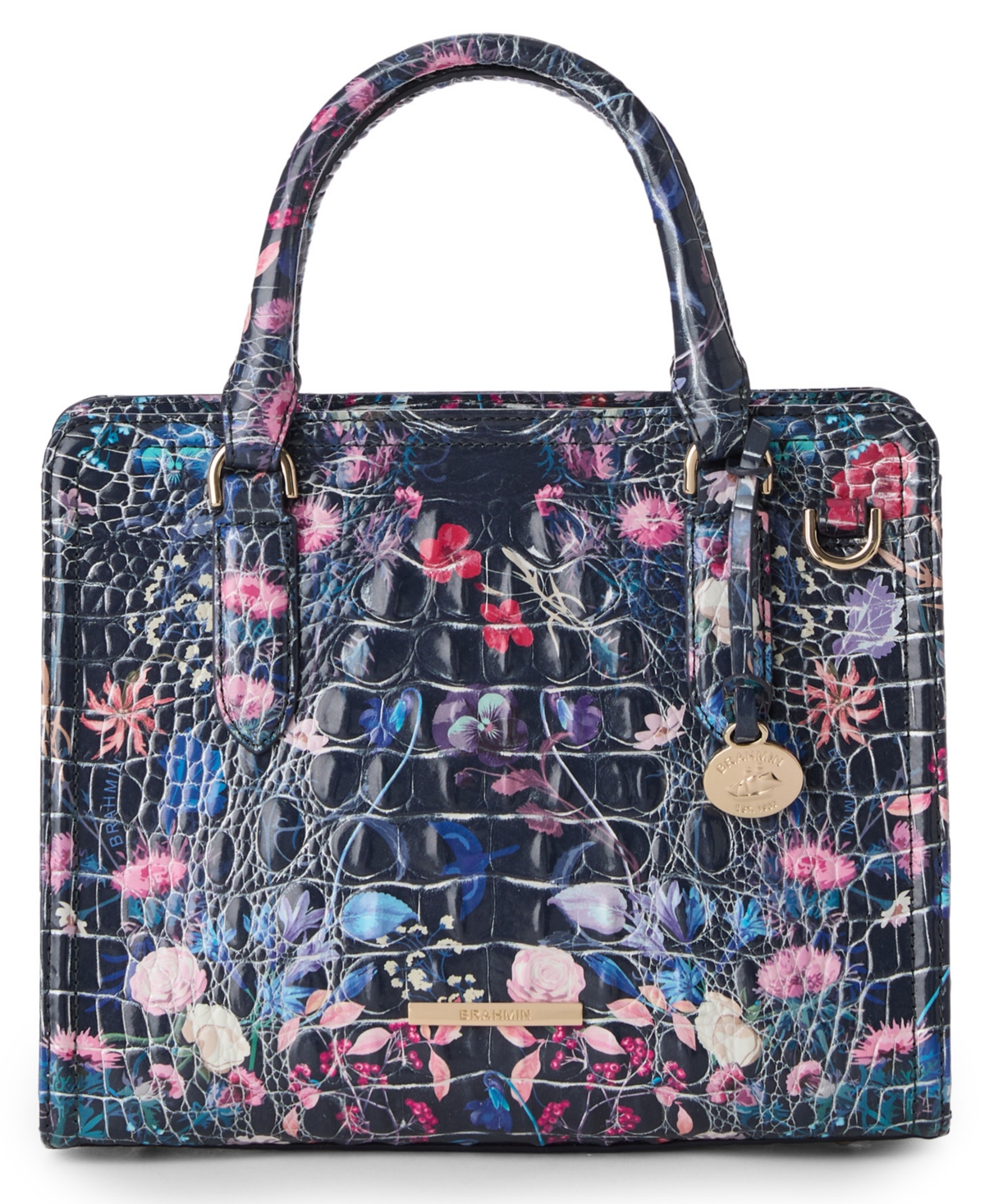 Click here for Brahmin Cami Small Leather Satchel Bag - Folktale... prices